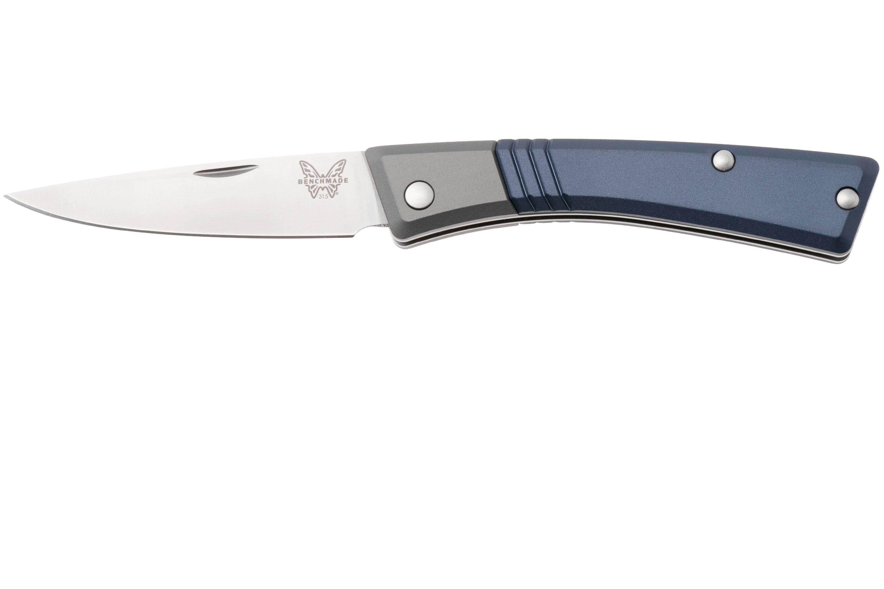 Benchmade Successor 315, Satin M390, Crater Blue, Ash Gray, Aluminium ...