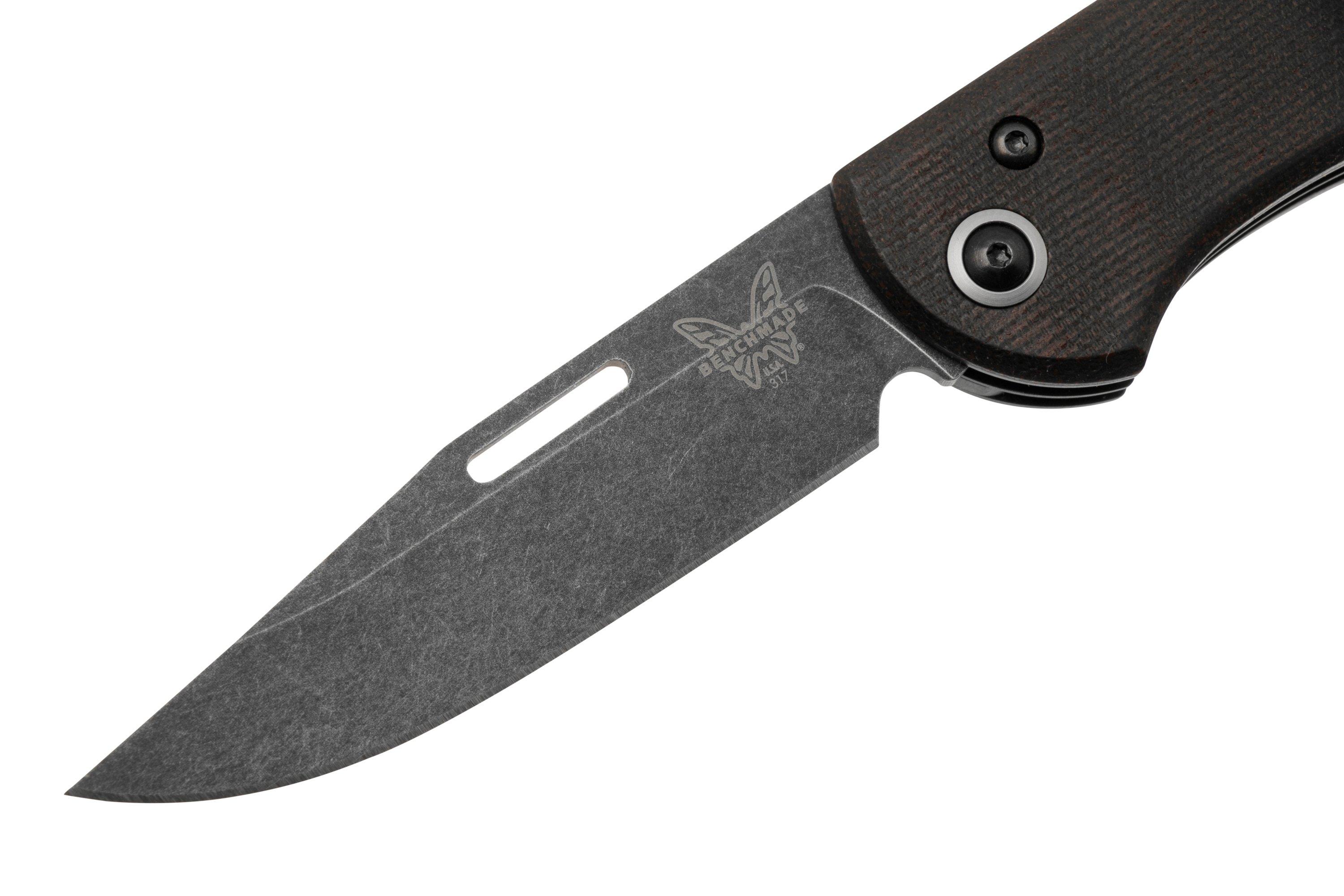Benchmade Weekender 317BK-02, CPM-S90V, Burgundy Micarta, Slipjoint ...