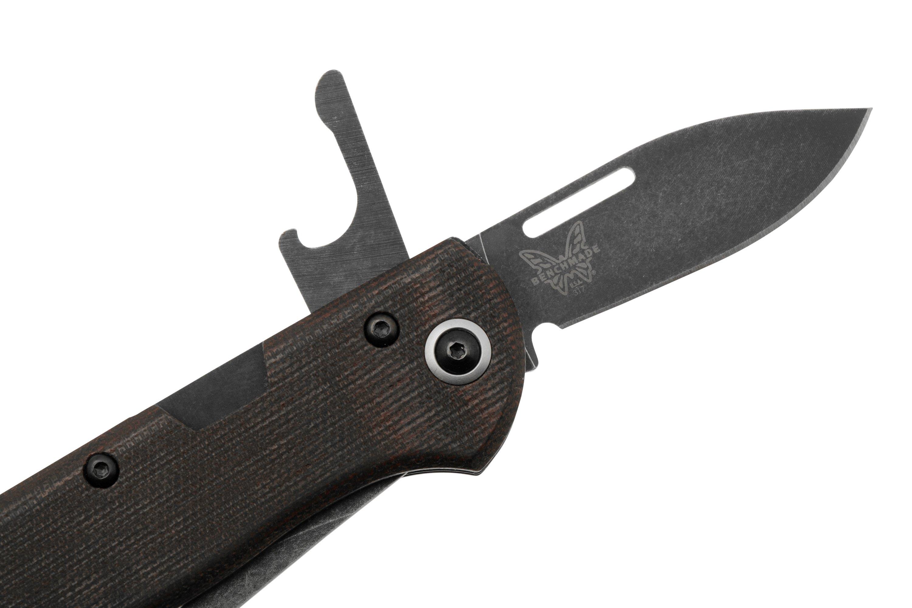 Benchmade Weekender 317BK-02, CPM-S90V, Burgundy Micarta, Slipjoint ...