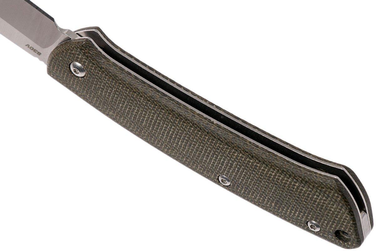 Benchmade Proper 318 Clippoint, Canvas Micarta Slipjoint pocket knife ...