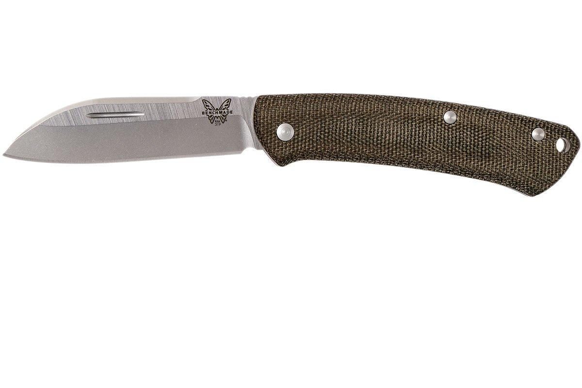 Benchmade Proper 319 Canvas Micarta Slipjoint pocket knife ...