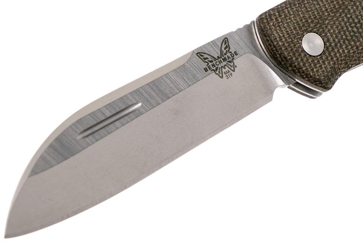 Benchmade Proper 319 Canvas Micarta Slipjoint pocket knife ...