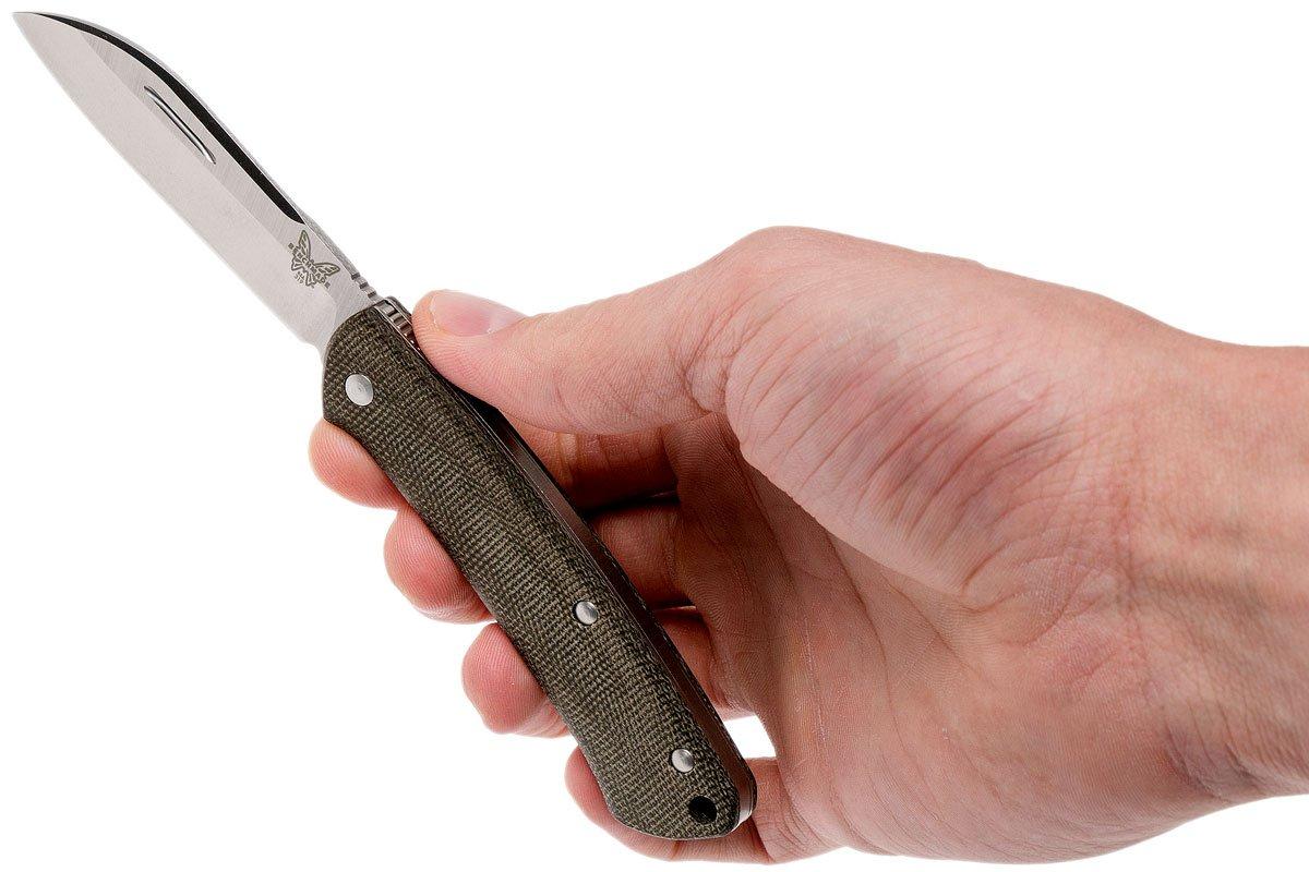Benchmade Proper 319 Canvas Micarta Slipjoint pocket knife ...