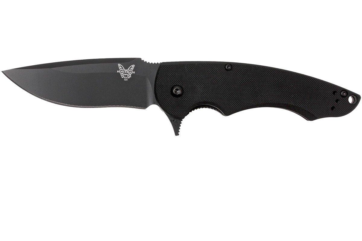 Benchmade 320BK Ball Precinct Flipper - Black blade | Advantageously ...