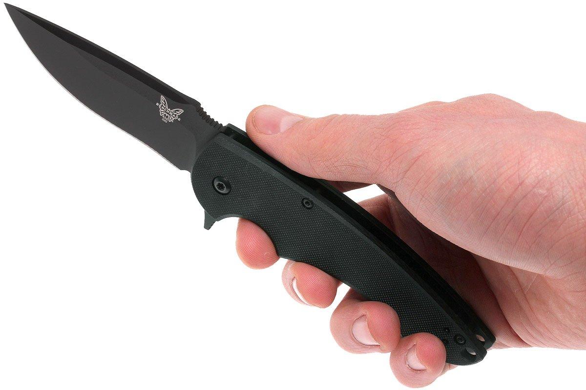 Benchmade 320BK Ball Precinct Flipper - Black blade | Advantageously ...