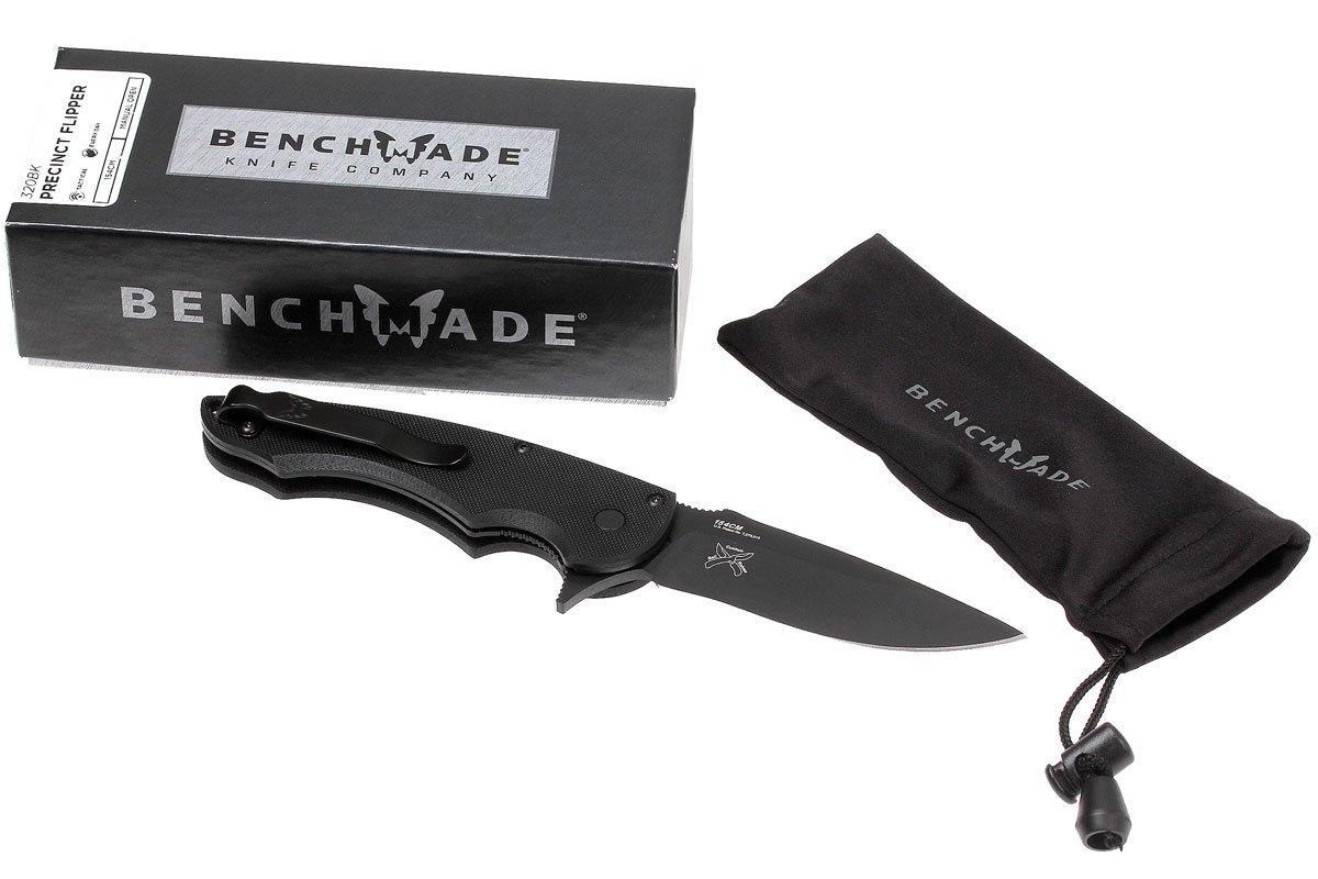 Benchmade 320BK Ball Precinct Flipper - Black blade | Advantageously ...