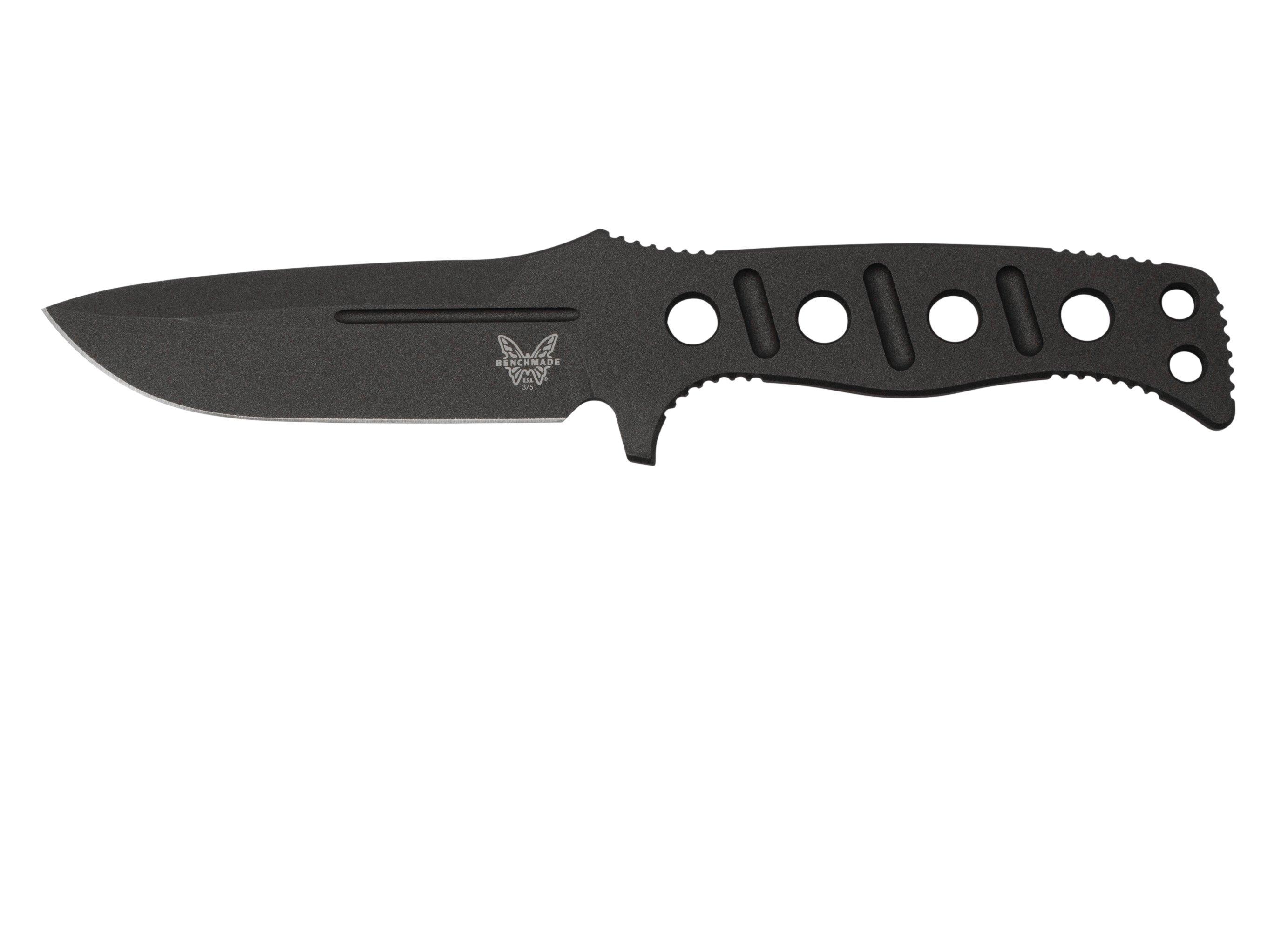 Benchmade 375BK-1 Cobalt Black, Sibert Adamas fixed knife, Shane Sibert ...