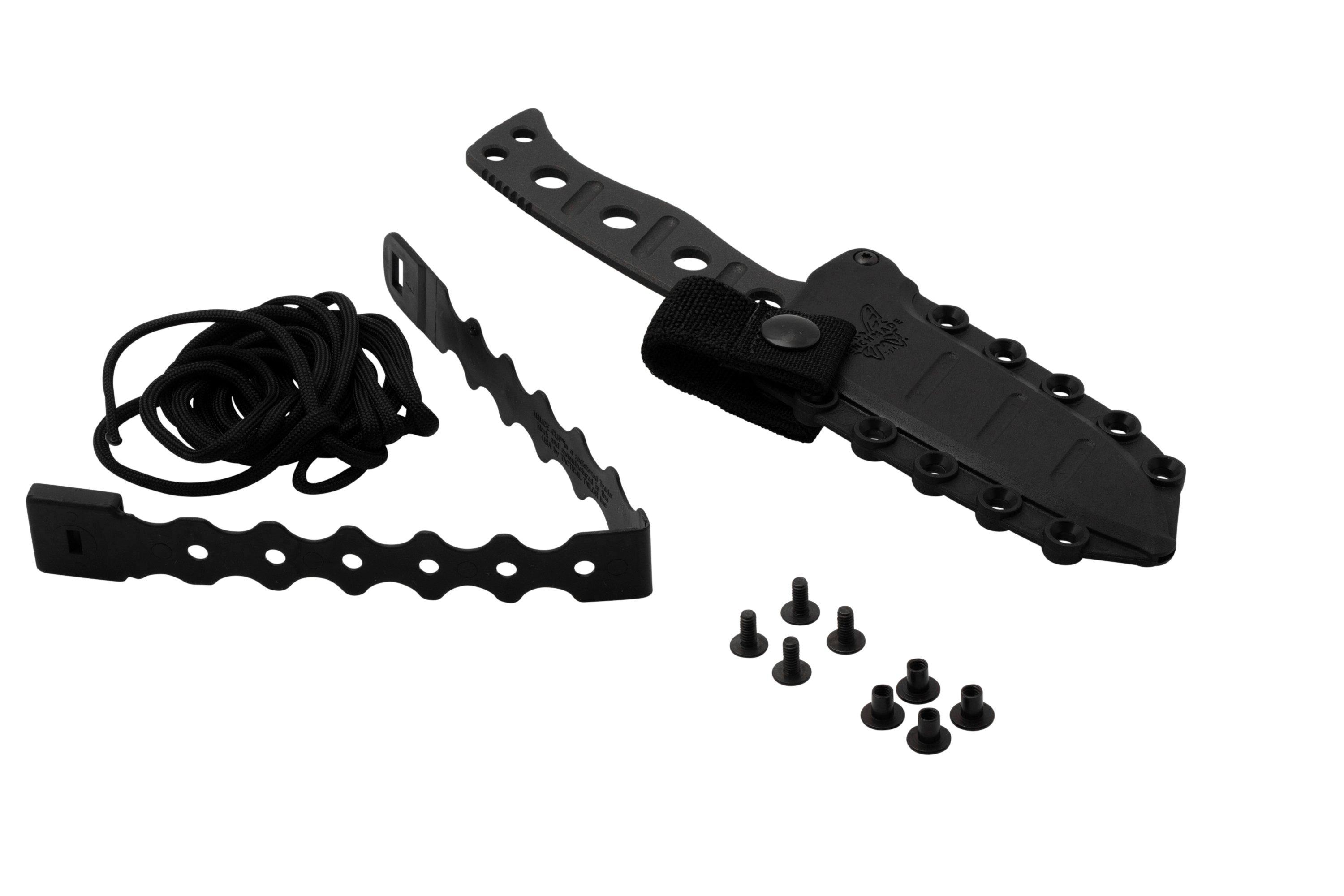 Benchmade 375BK-1 Cobalt Black, Sibert Adamas fixed knife, Shane Sibert ...