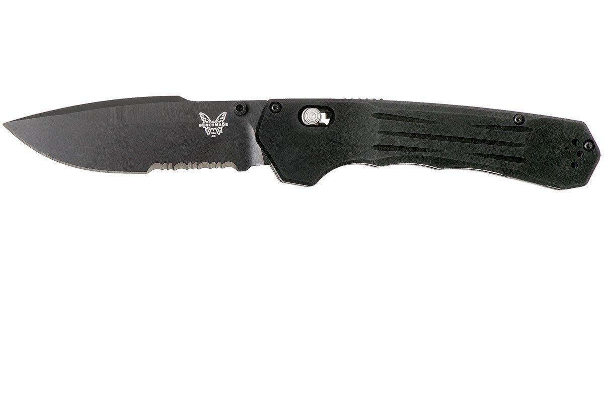 Benchmade Vallation 407SBK serrated black blade, pocket knife ...