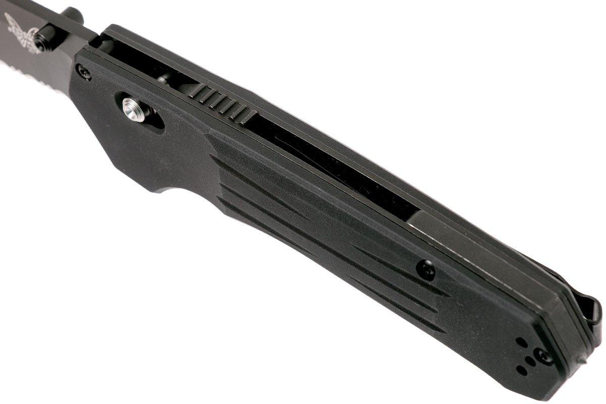 Benchmade Vallation 407SBK serrated black blade, pocket knife ...