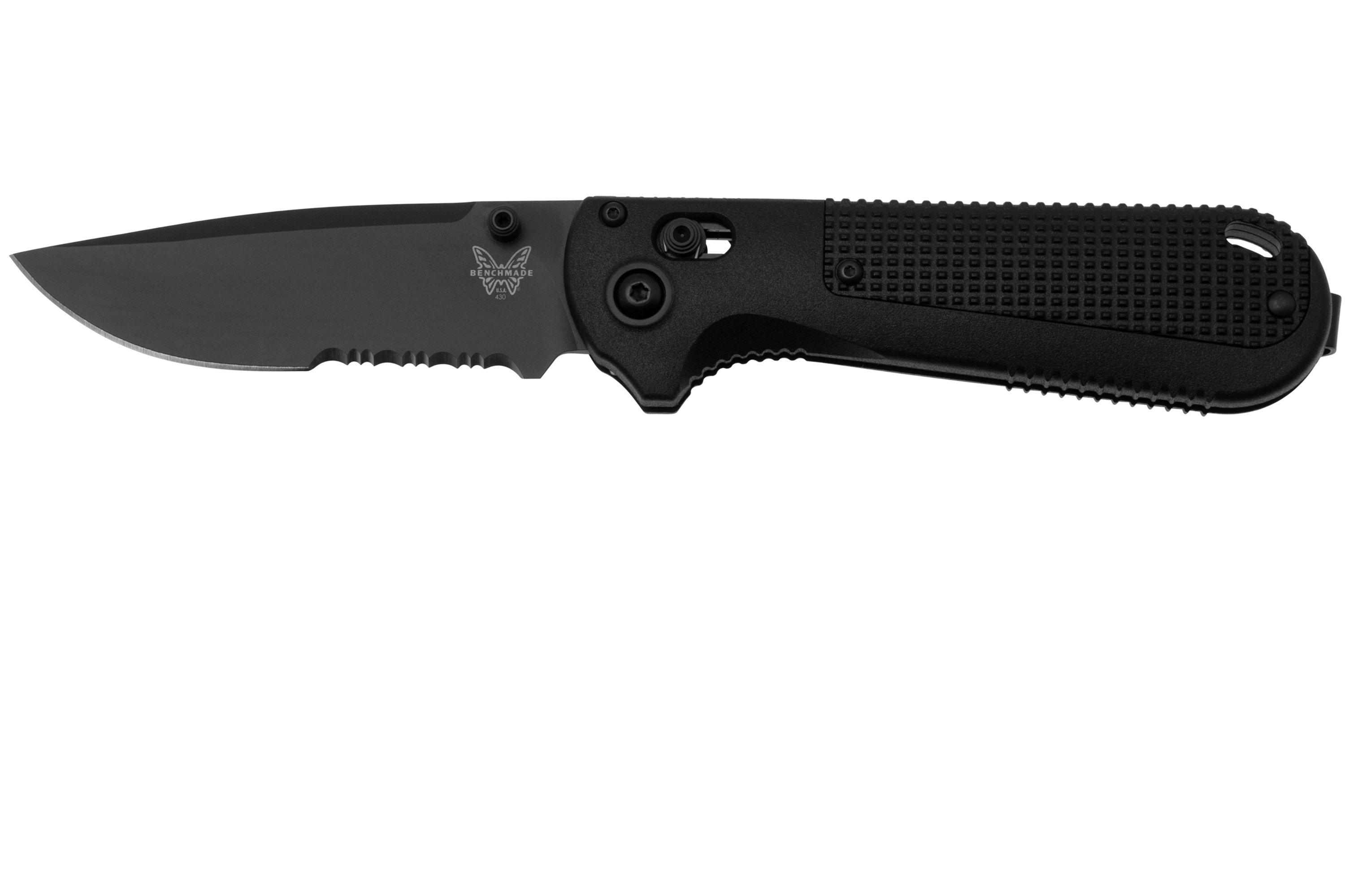 Benchmade Redoubt Black 430SBK-02 serrated pocket knife ...