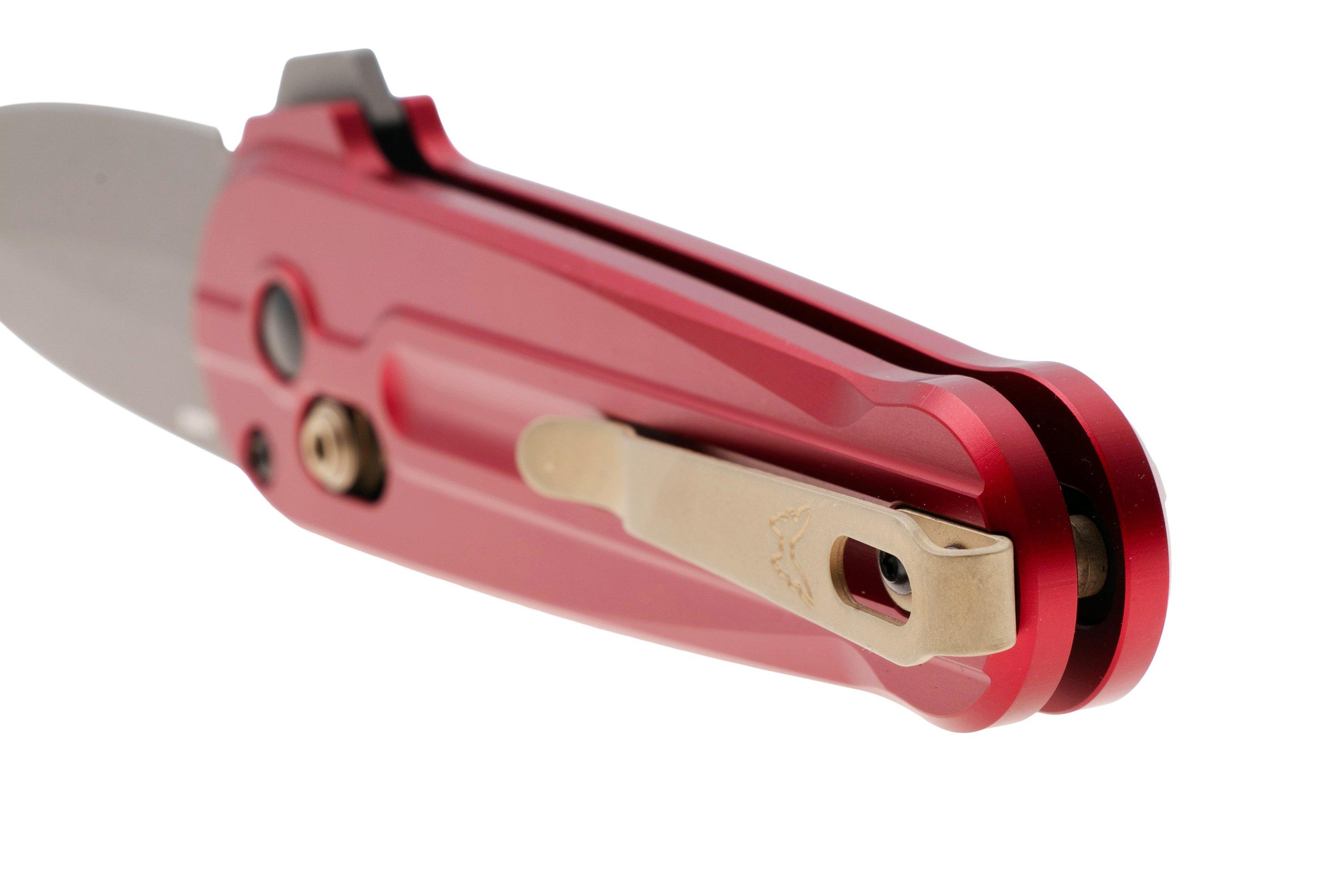 Benchmade Lowden 491GY-01 PVD M390, Phoenix Red Aluminium, couteau de ...