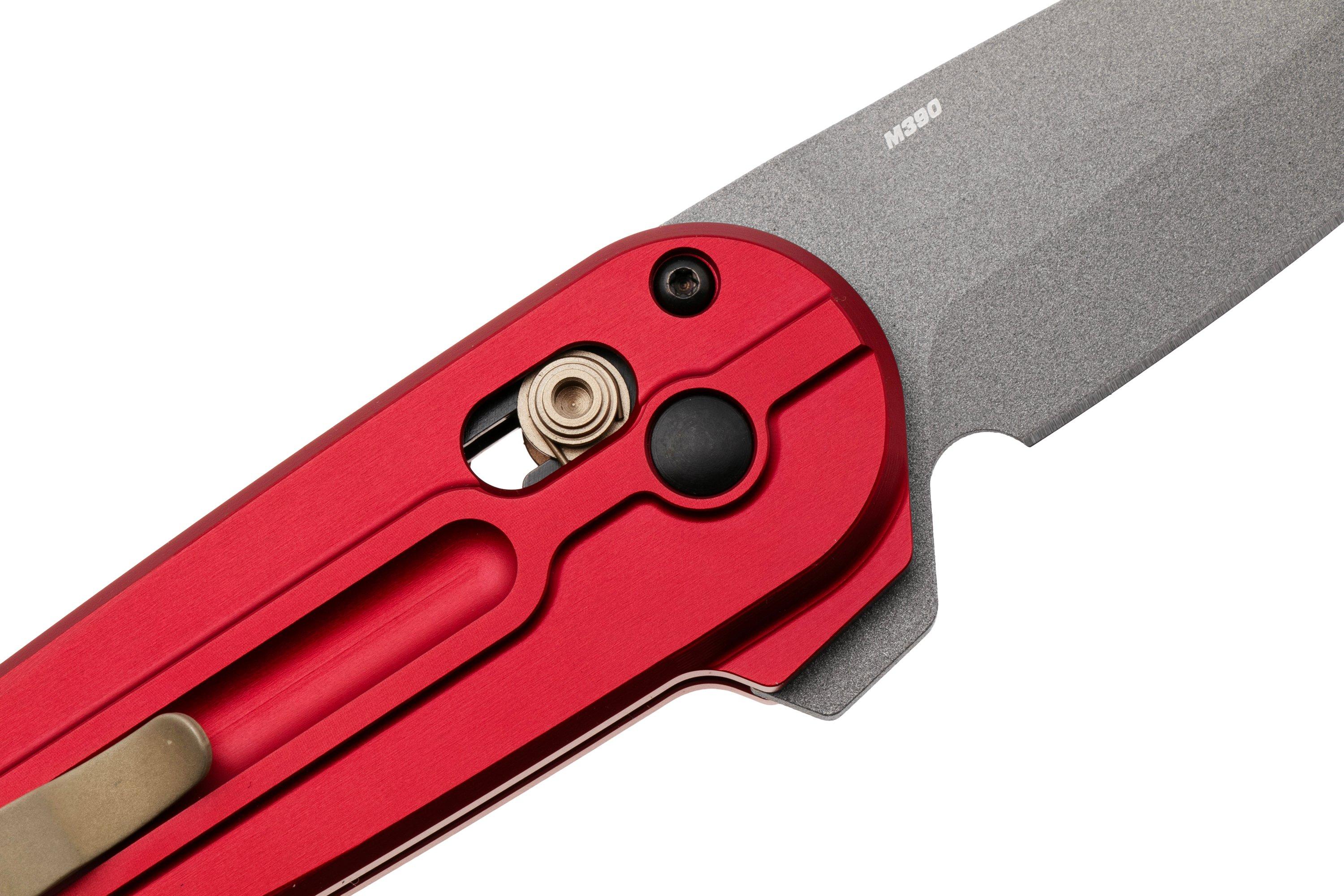 Benchmade Lowden 491GY-01 PVD M390, Phoenix Red Aluminium ...