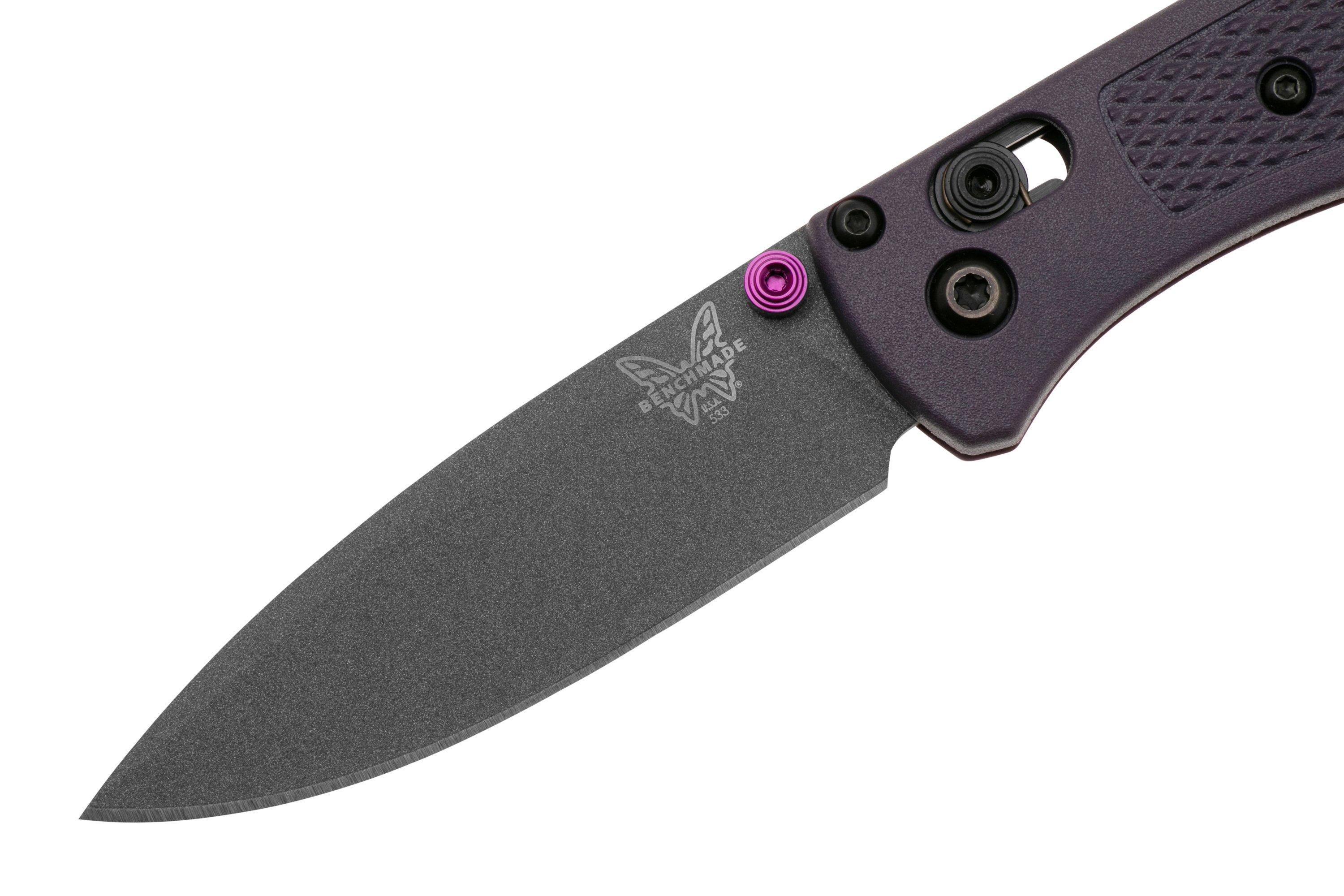 Benchmade Mini Bugout 533GY-09 Cerakote S30V, Purple Grivory, pocket ...