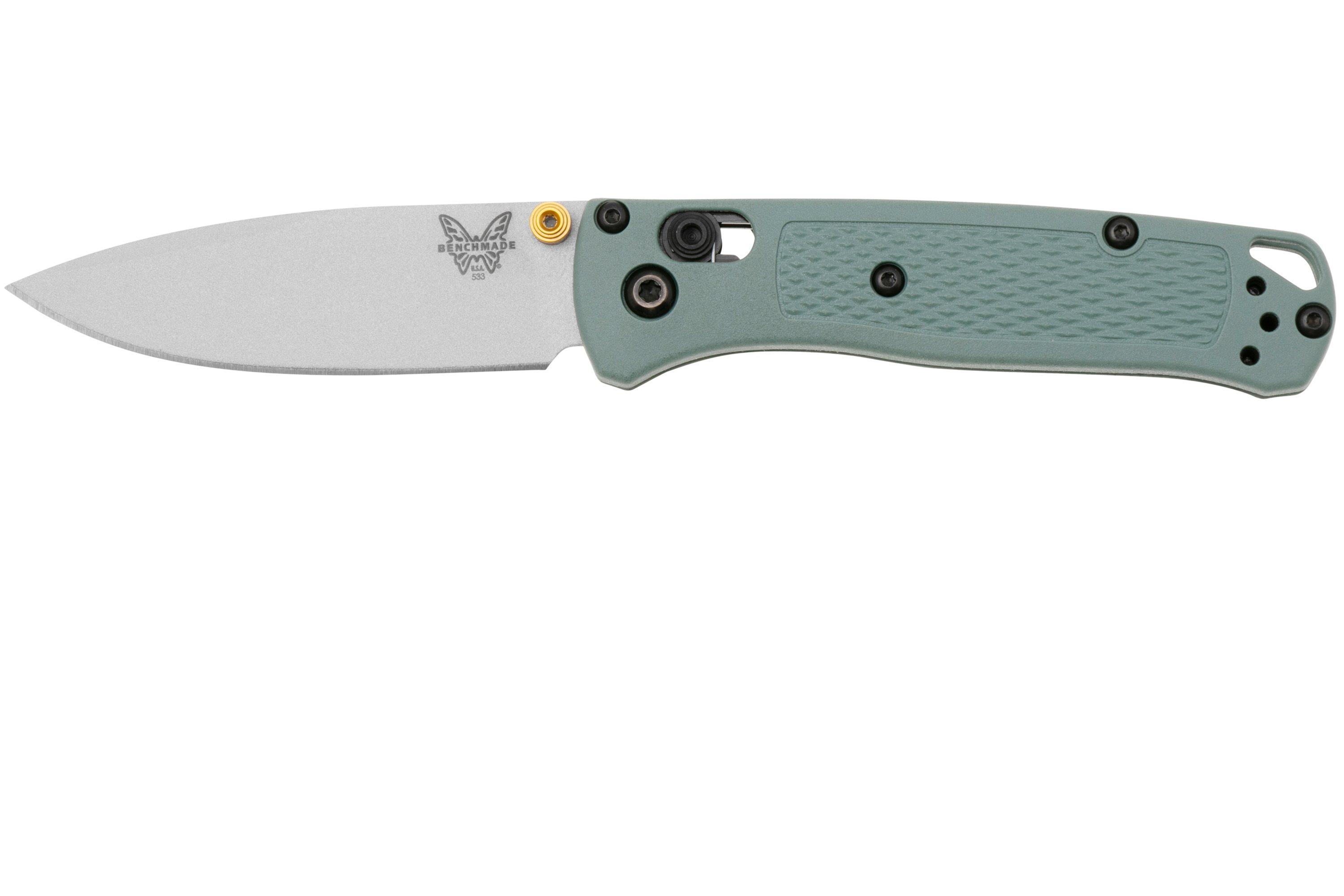 Benchmade Mini Bugout 533SL-07 Crushed Silver Cerakote CPM S30V, Sage ...