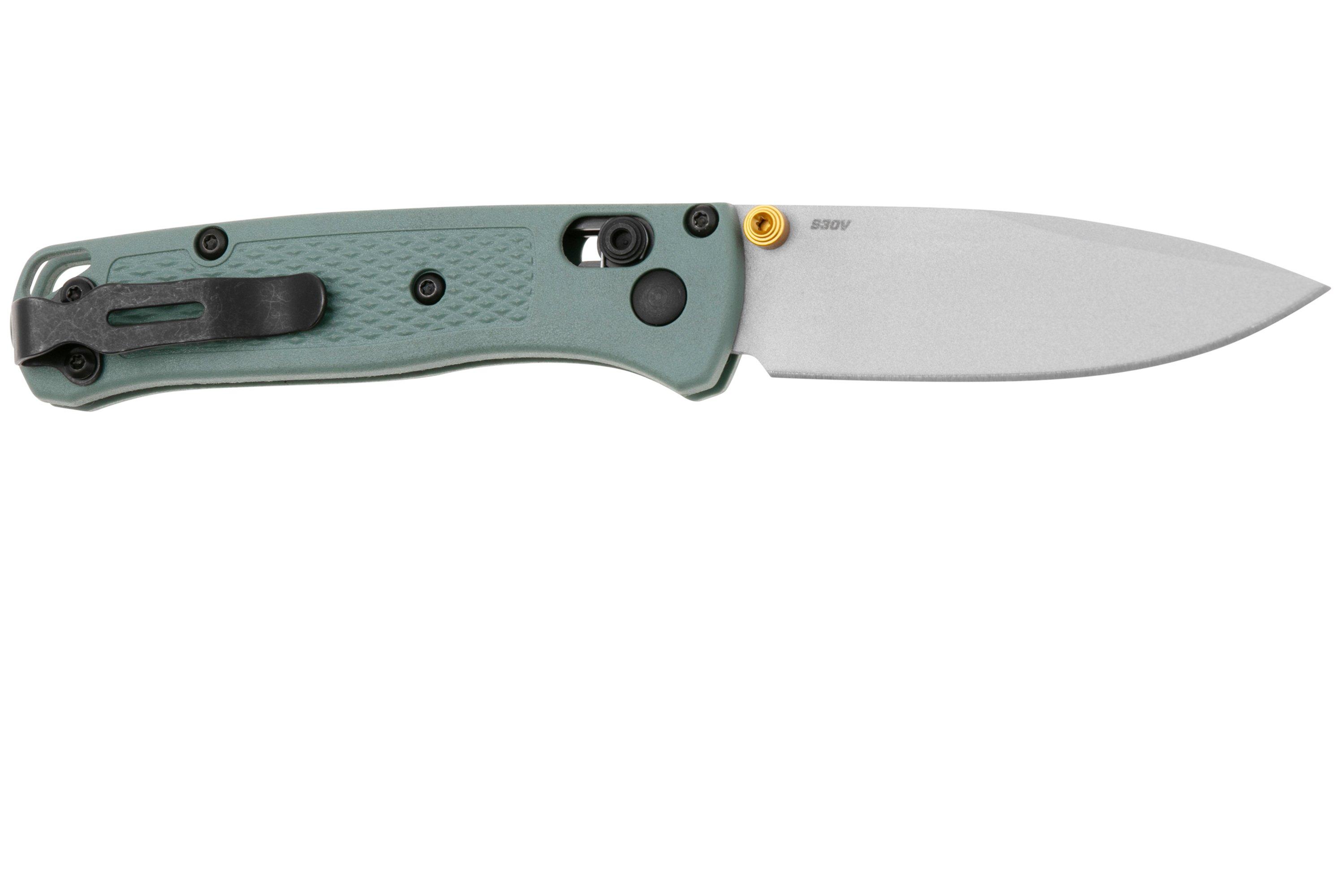 Benchmade Mini Bugout 533SL-07 Crushed Silver Cerakote CPM S30V, Sage ...