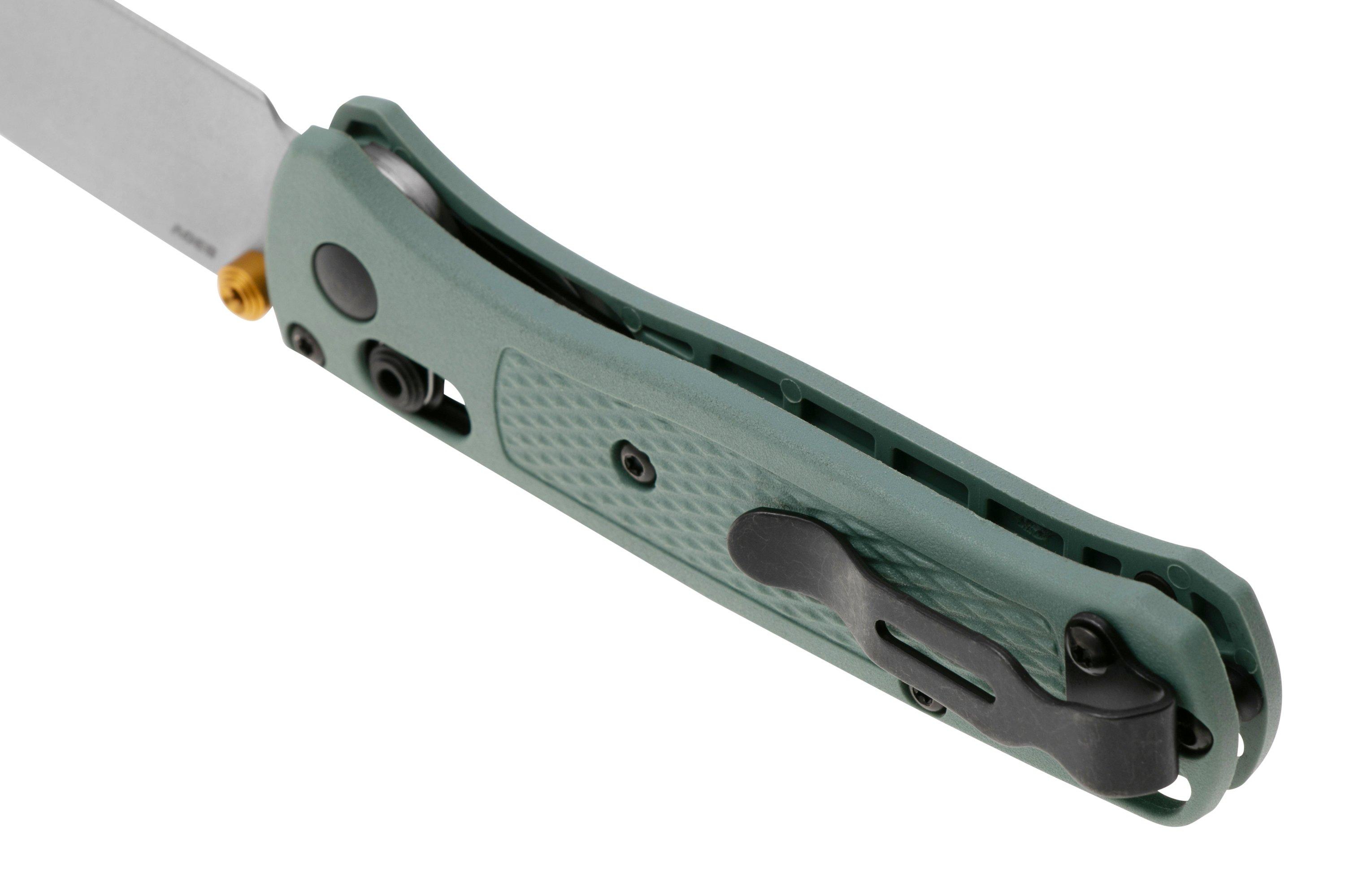 Benchmade Mini Bugout 533SL-07 Crushed Silver Cerakote CPM S30V, Sage ...