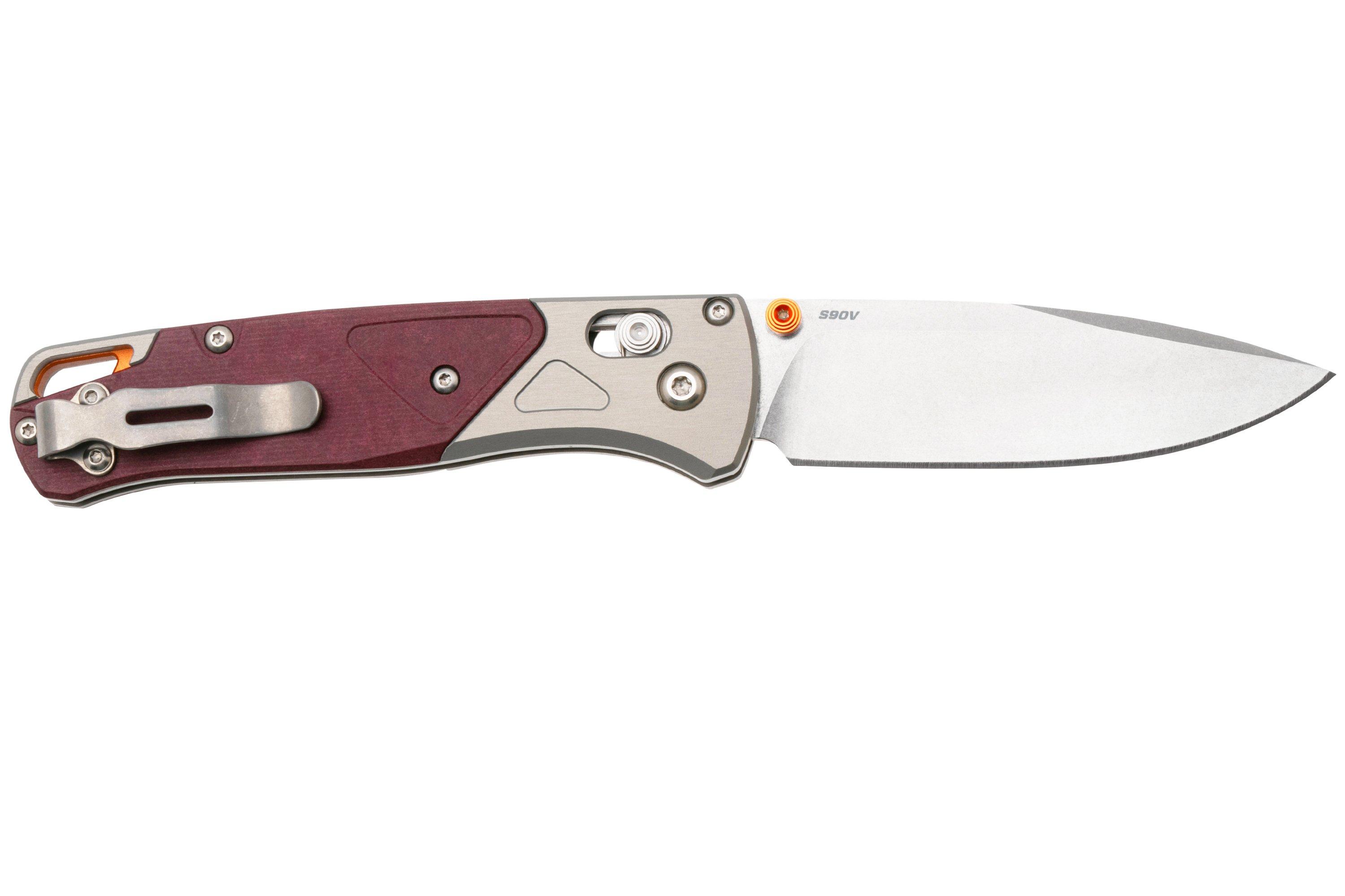 Benchmade Bugout 535-09 Stonewashed CPM S90V, Gray Aluminum Redstone ...