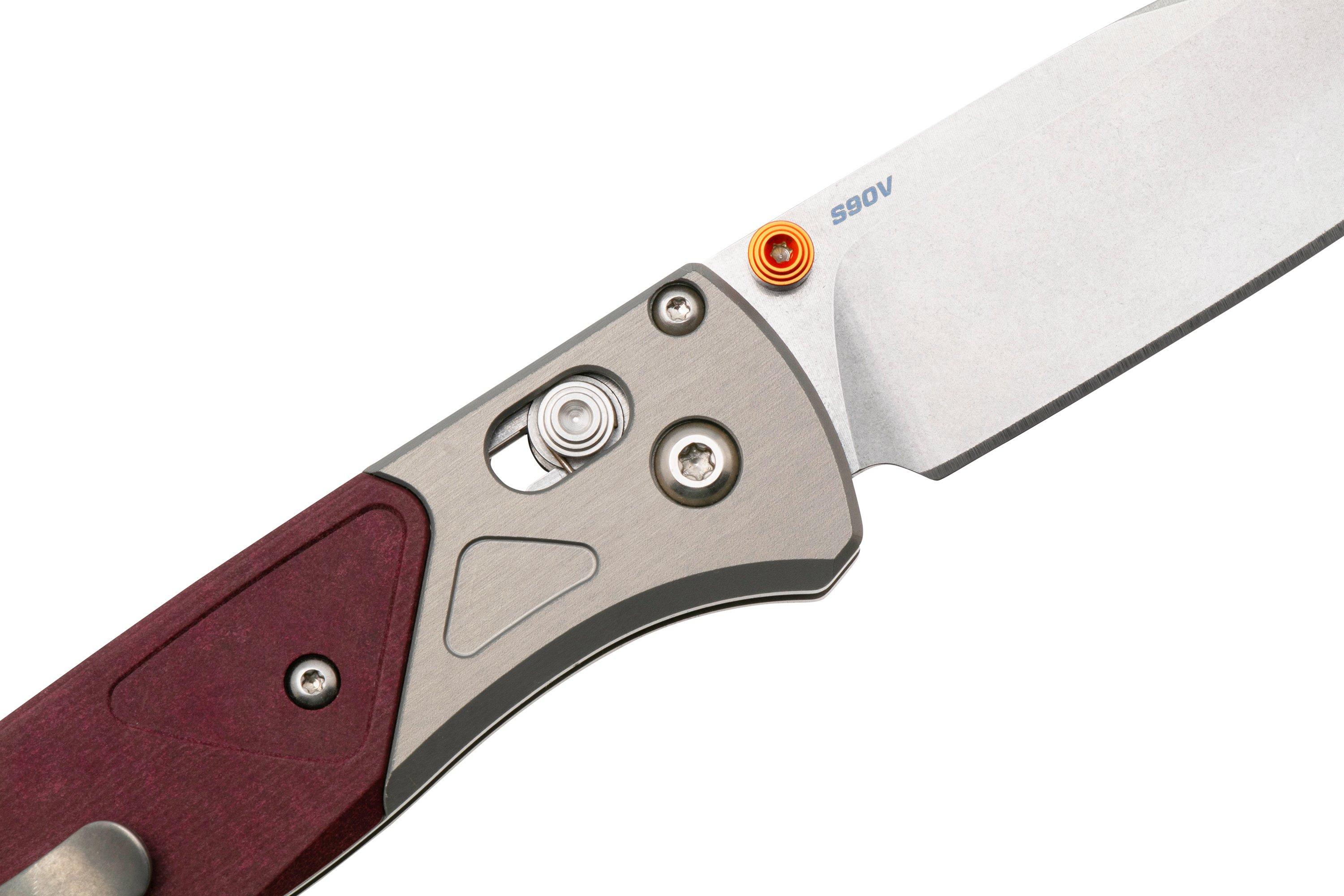 Benchmade Bugout 535-09 Stonewashed CPM S90V, Gray Aluminum Redstone ...
