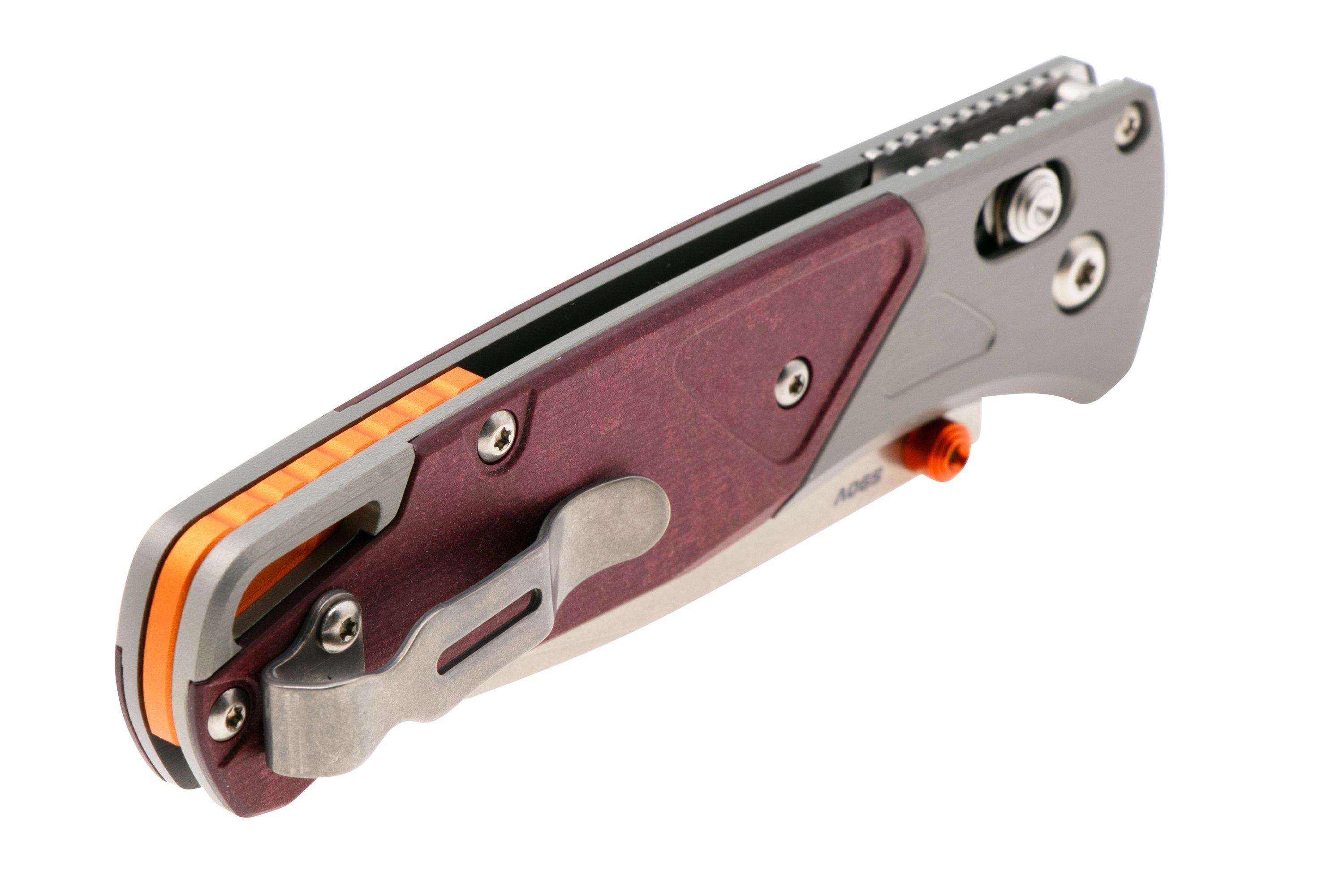 Benchmade Bugout 535-09 Stonewashed CPM S90V, Gray Aluminum Redstone ...