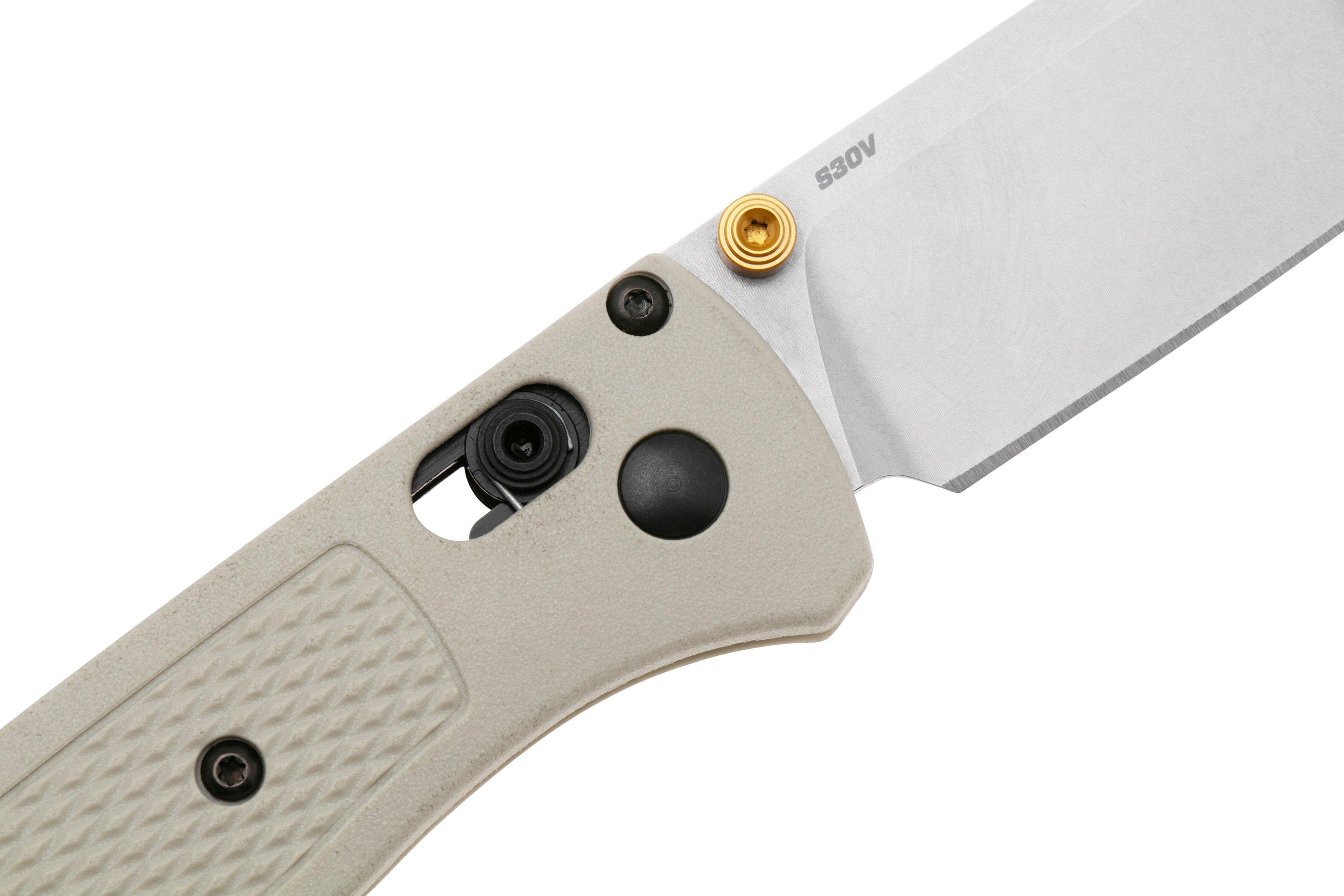 Benchmade Bugout 535-12 Stonewashed CPM S30V, Tan Grivory, pocket knife ...