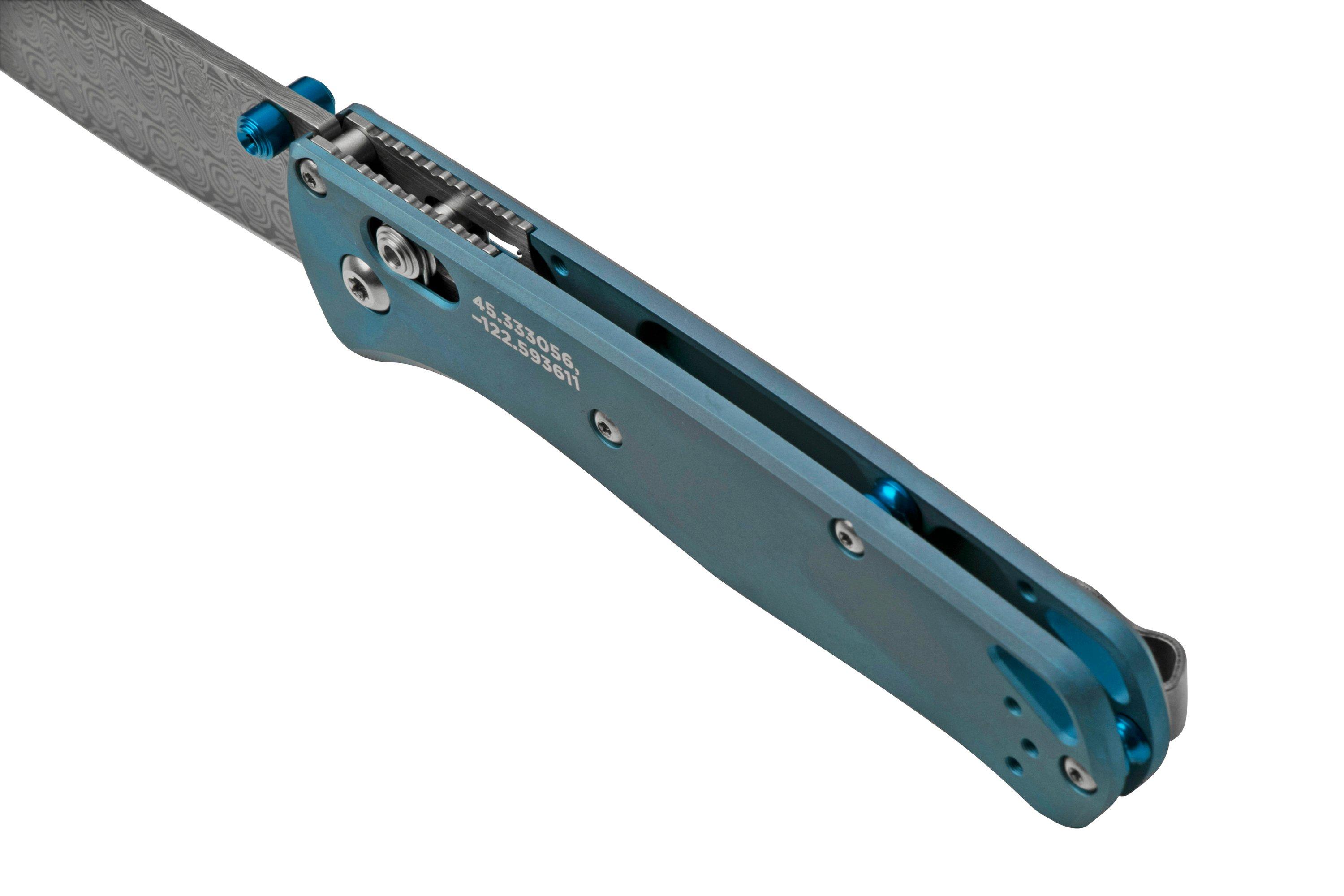 Benchmade Bugout 5th Anniversary 2022 535-2204 Blue Damasteel, zakmes ...