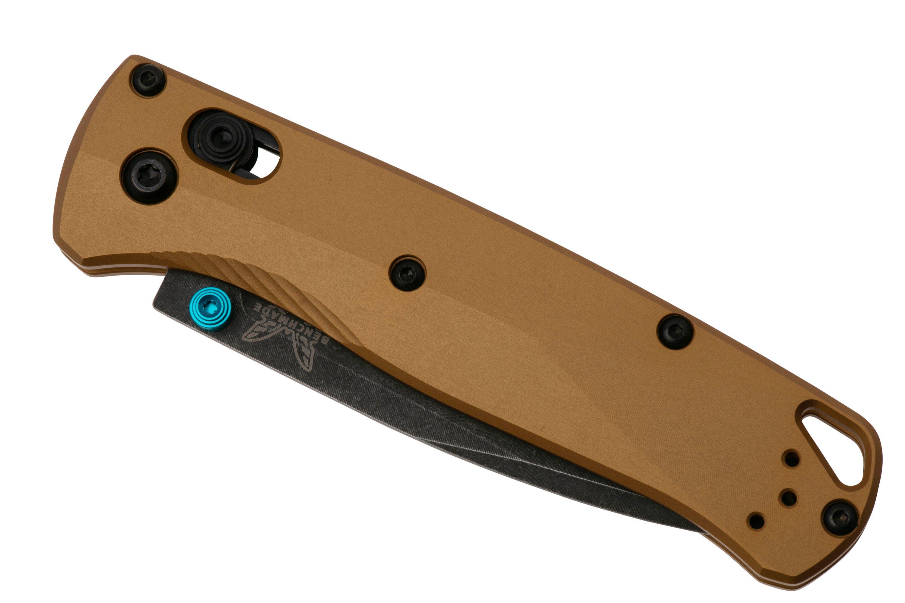 Benchmade Bugout 535BK-07 Blackwashed M390, Burnt Brass Aluminium ...