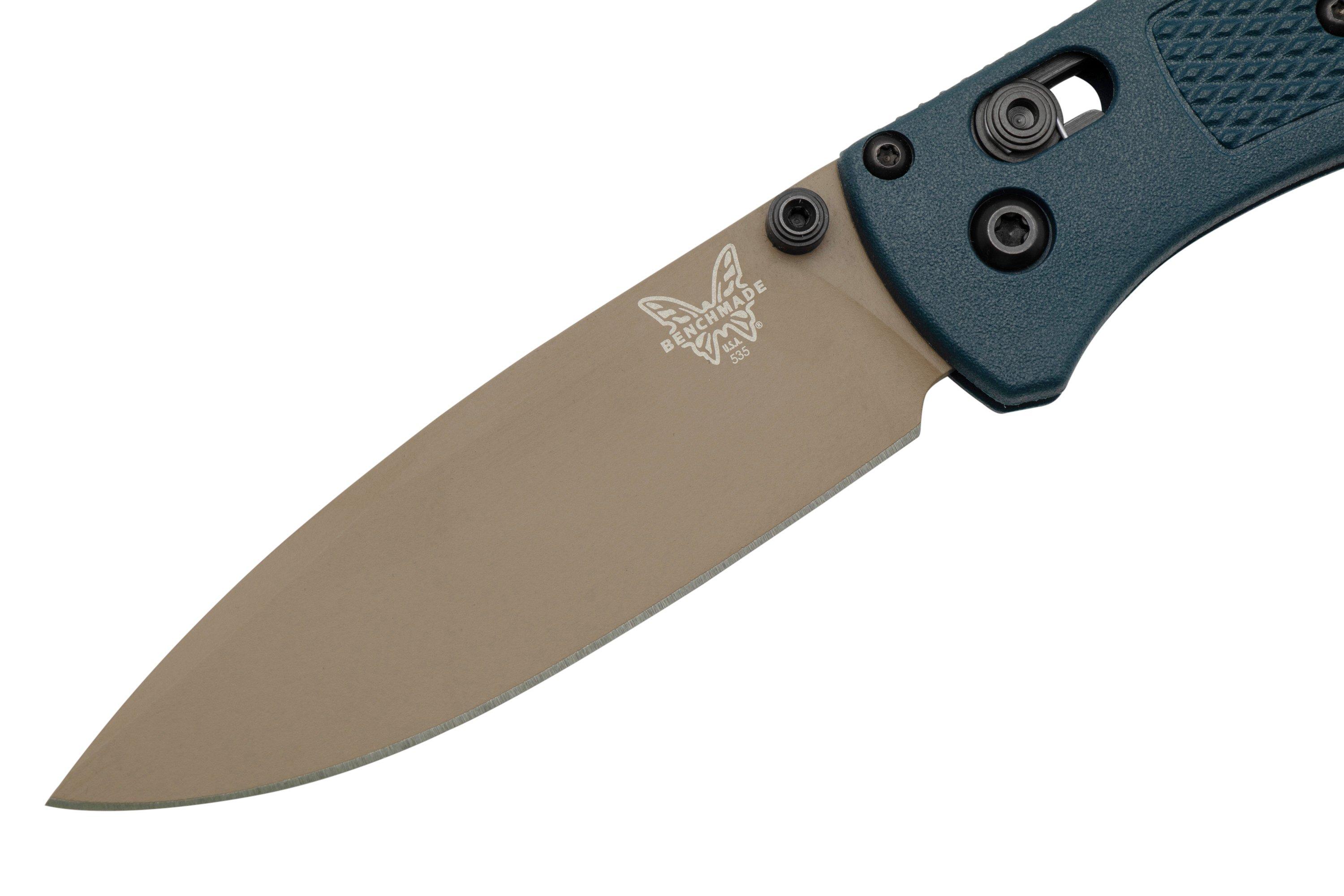 Benchmade Bugout 535FE-05 Crater Blue Grivory, Flat Dark Earth Cerakote ...