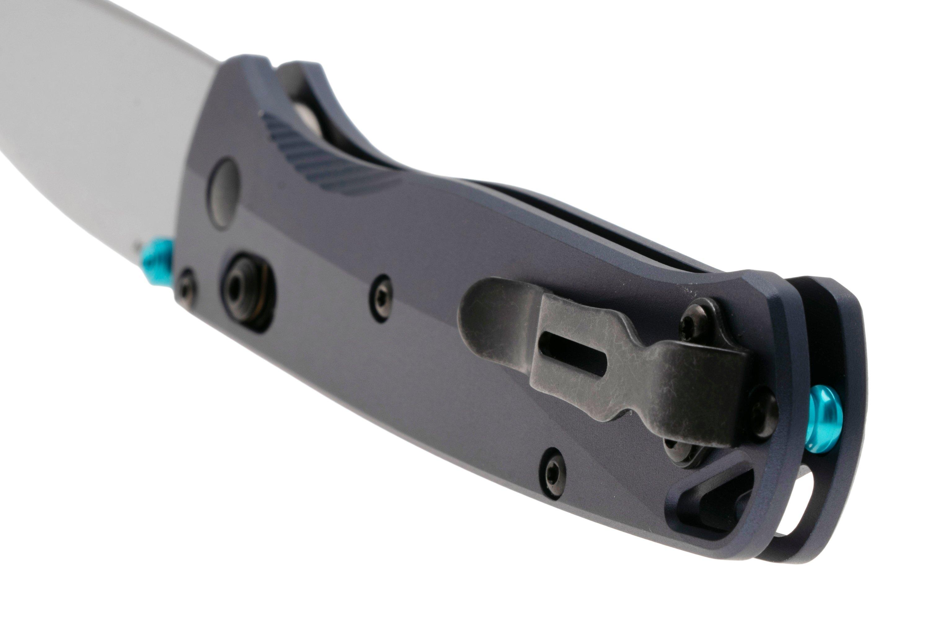 Benchmade Bugout 535SL-13 Crushed Silver Cerakote CPM S90V, Crater Blue ...