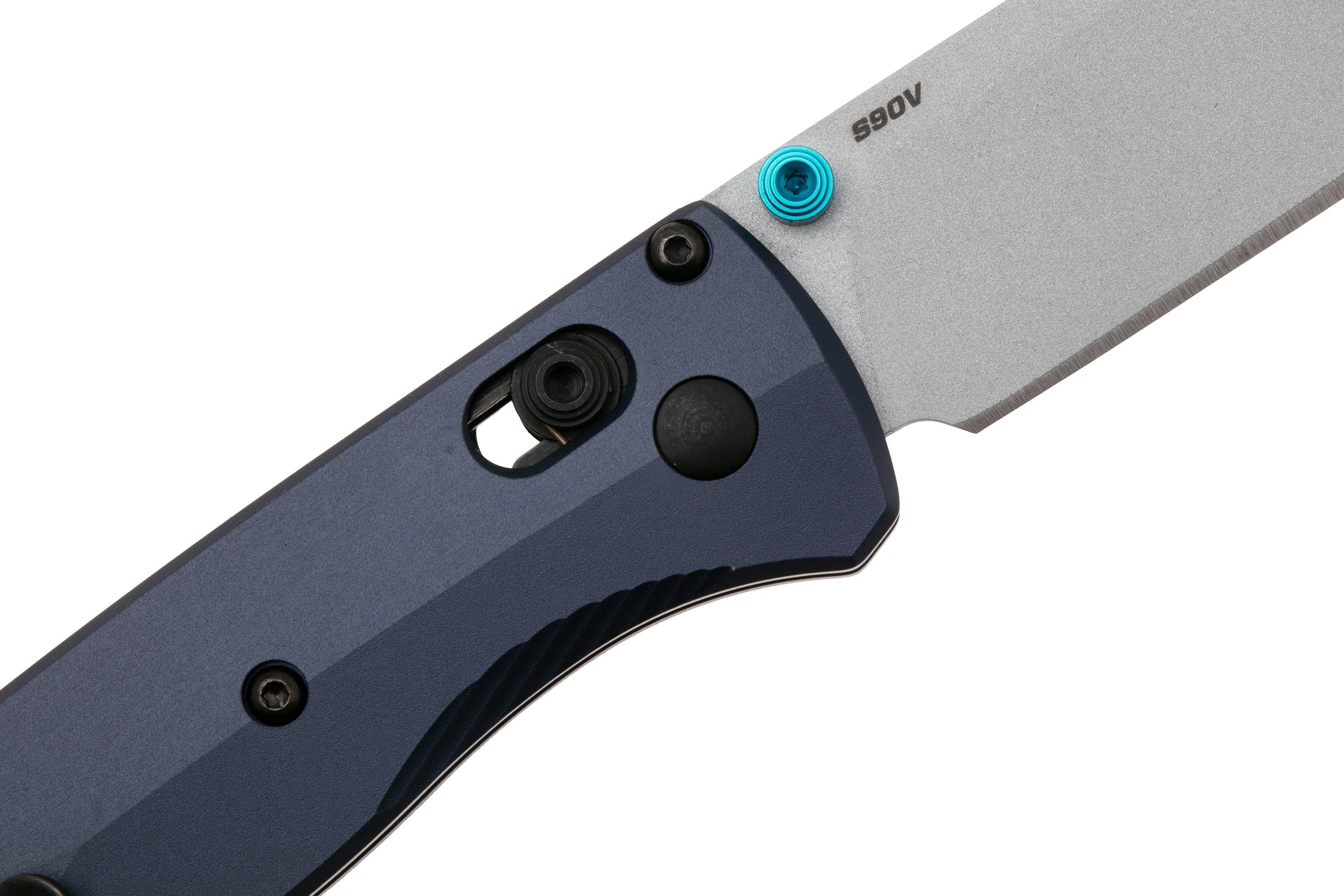Benchmade Bugout 535SL-13 Crushed Silver Cerakote CPM S90V, Crater Blue ...