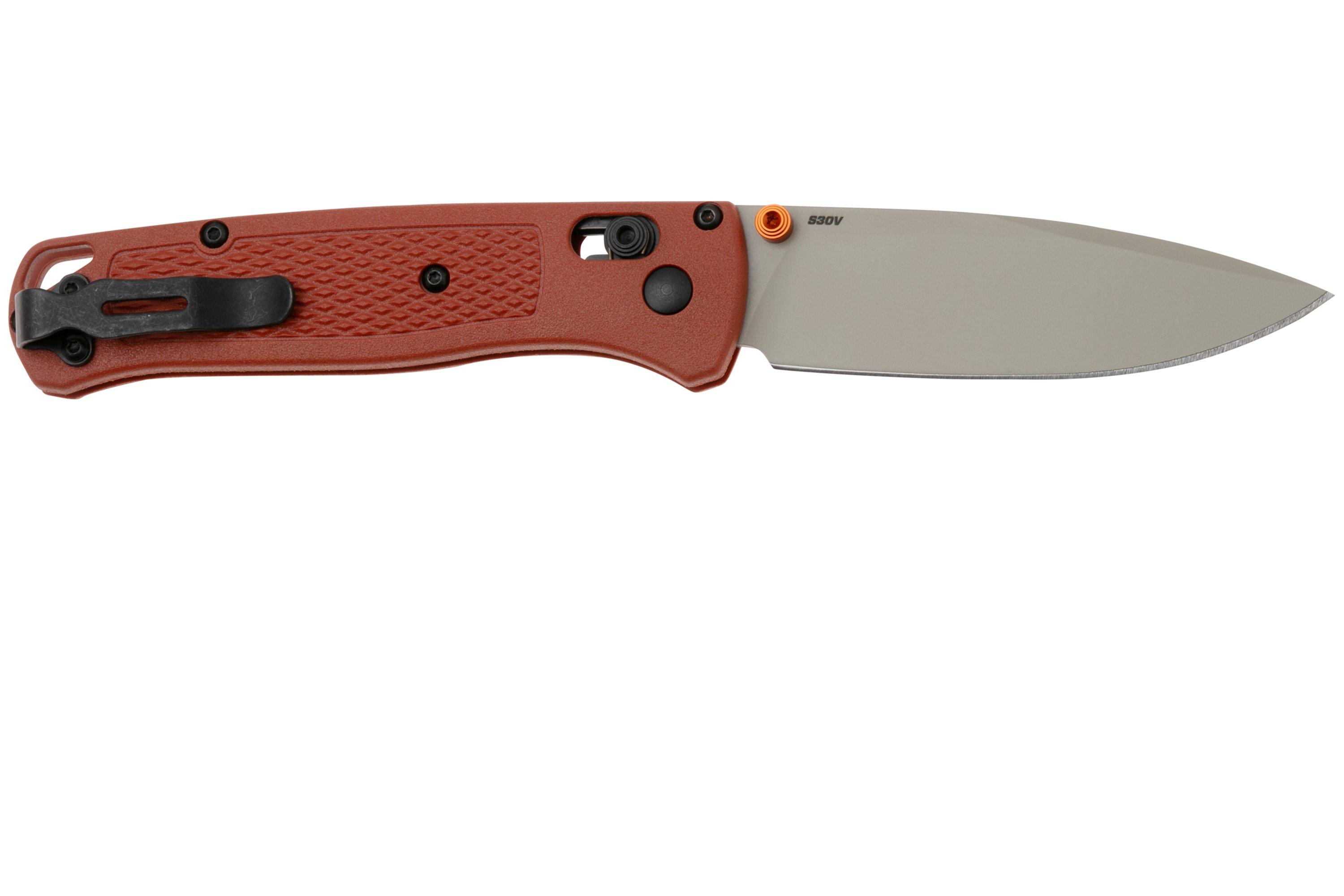 Benchmade Bugout 535TN-10 Cerakote S30V, Rust Orange Grivory, pocket ...