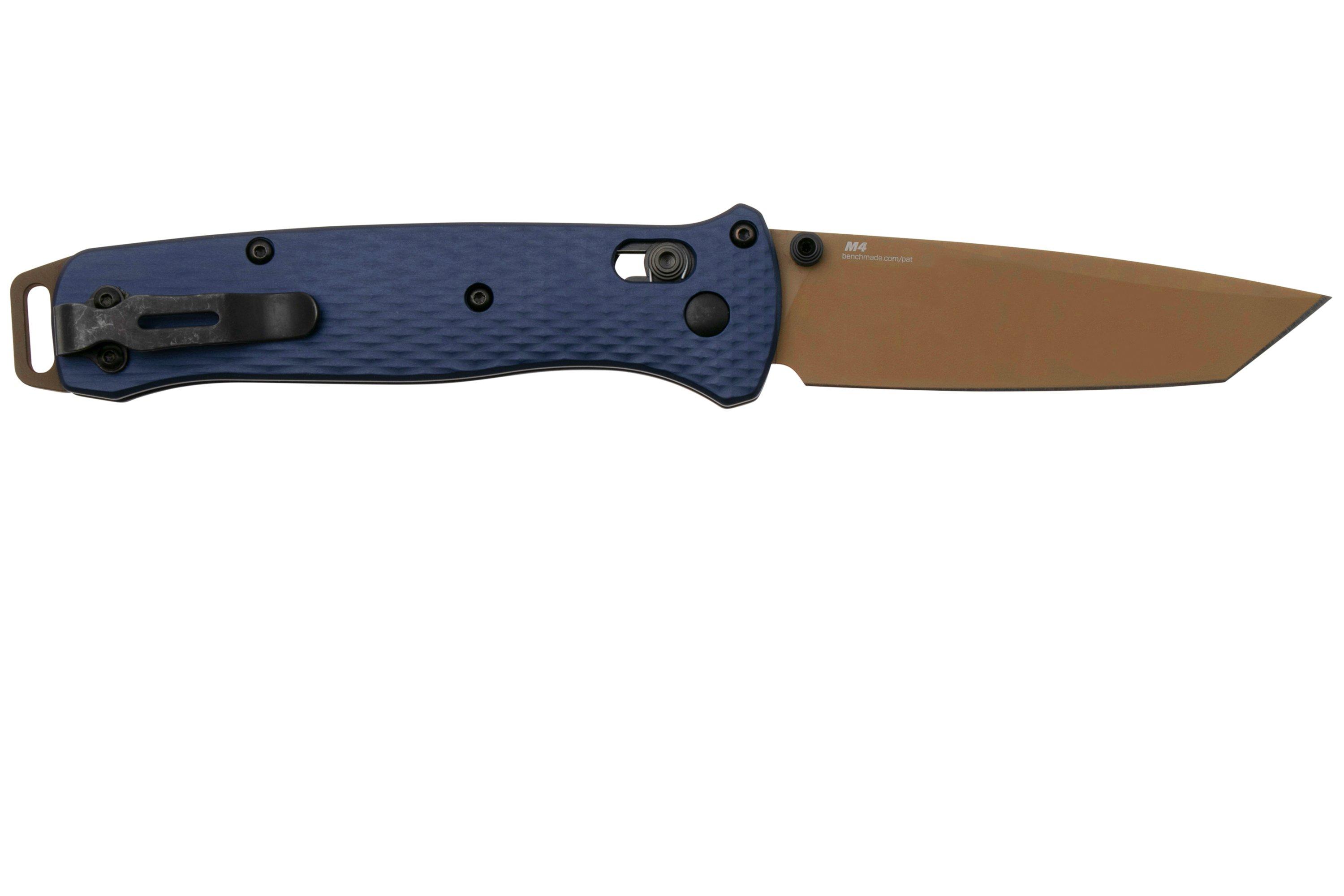Benchmade Bailout 537FE-02, CPM-M4, Flat Dark Earth, Blue Aluminium ...
