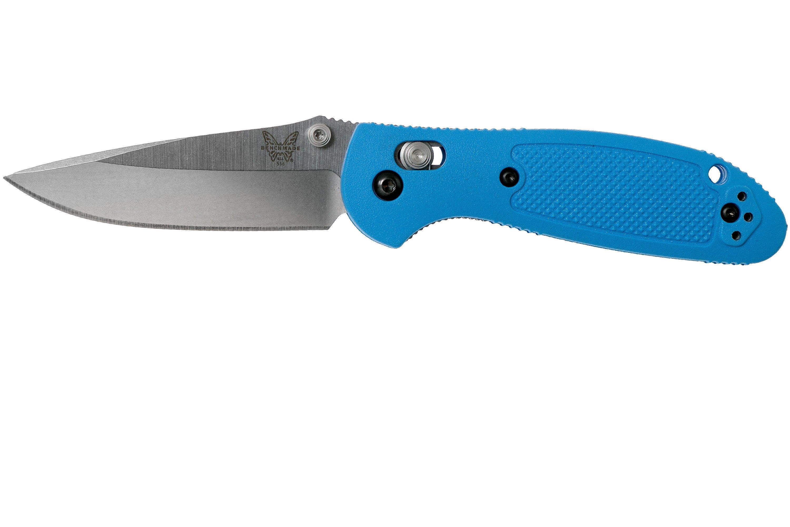 Benchmade Mini-Griptilian 556-BLU-S30V pocket knife, Mel Pardue design ...