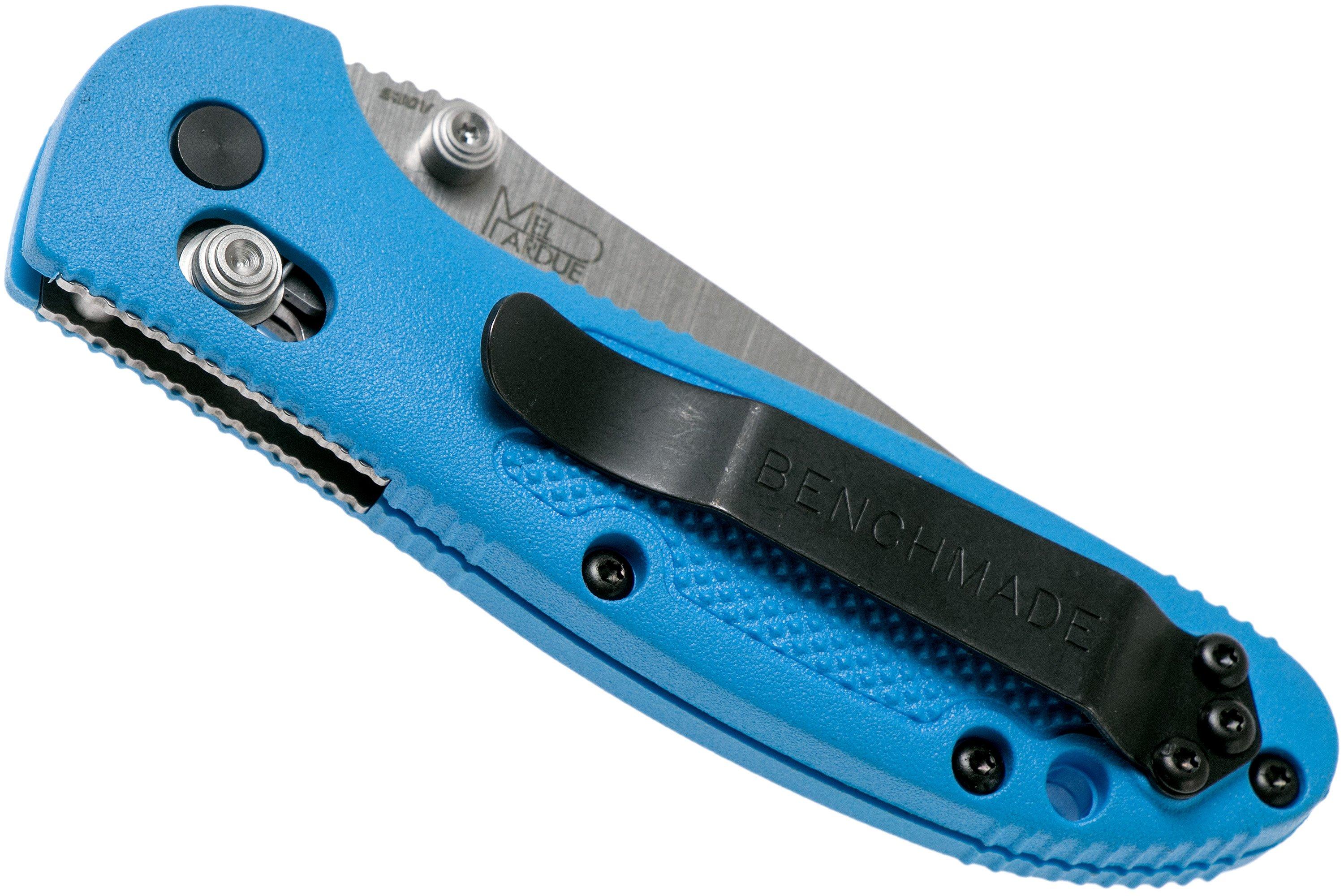 Benchmade Mini-Griptilian 556-BLU-S30V coltello da tasca, Mel Pardue ...