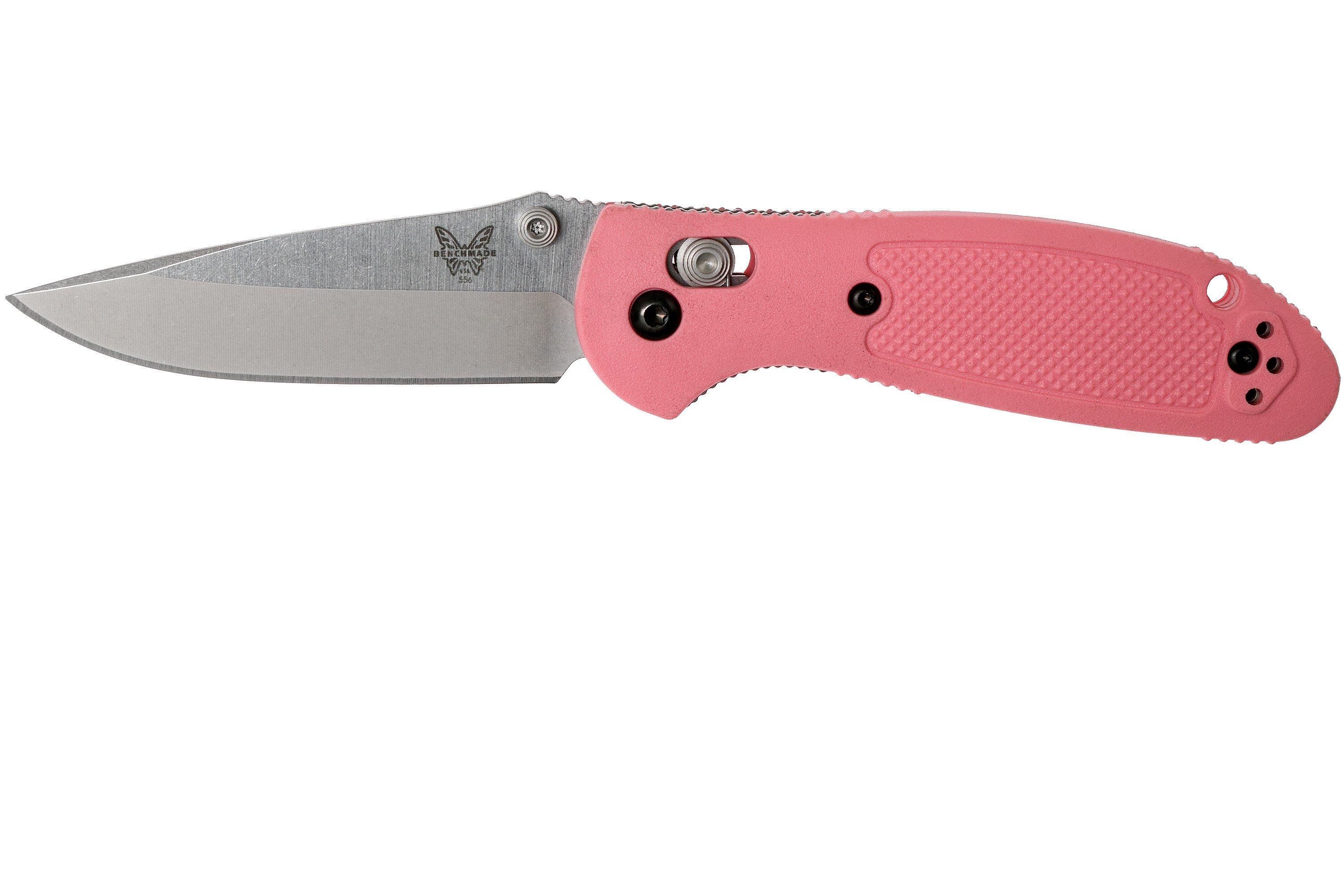 Benchmade Mini-Griptilian 556-PNK-S30V pocket knife, Mel Pardue design ...