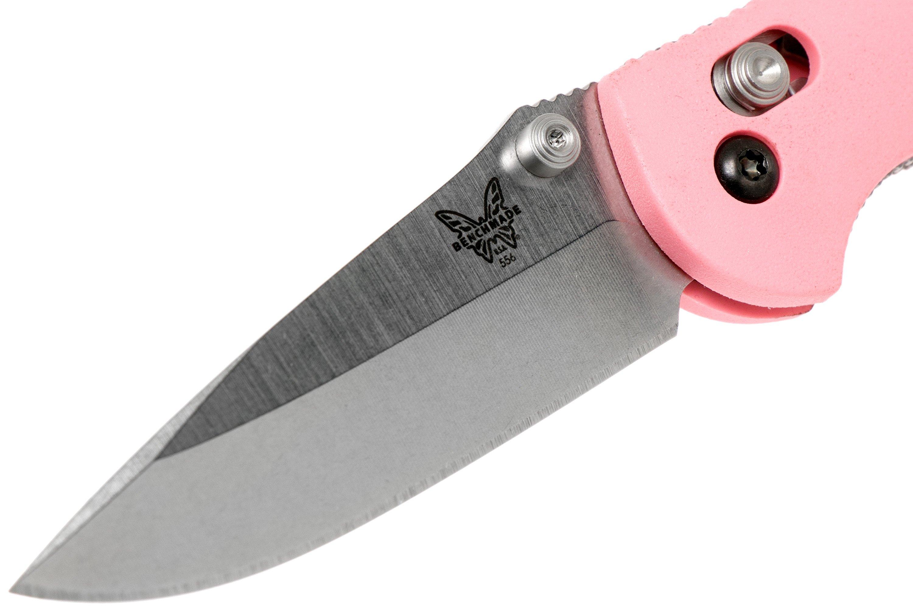 Benchmade Mini-Griptilian 556-PNK-S30V pocket knife, Mel Pardue design ...