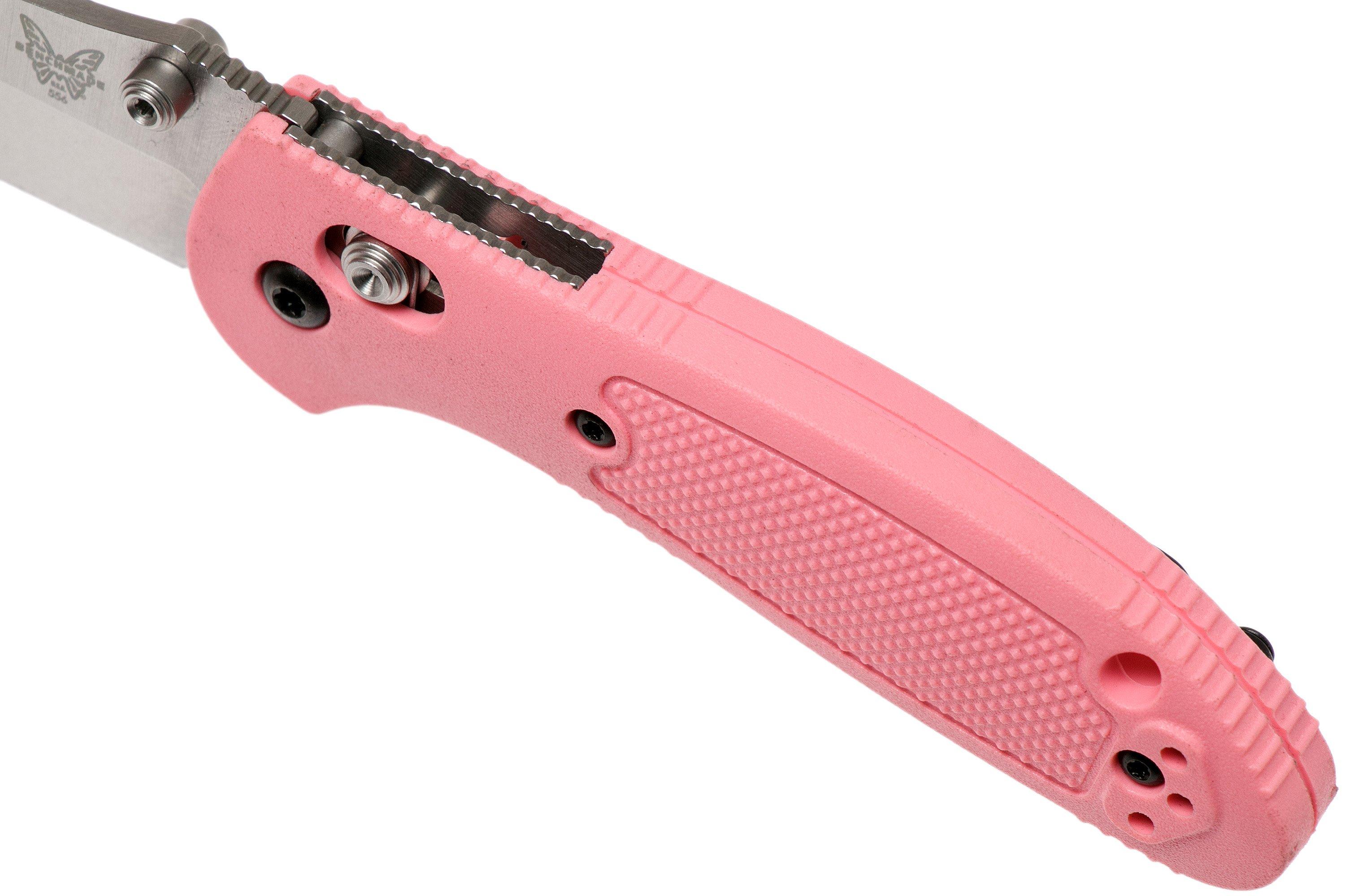 Benchmade Mini-Griptilian 556-PNK-S30V pocket knife, Mel Pardue design ...