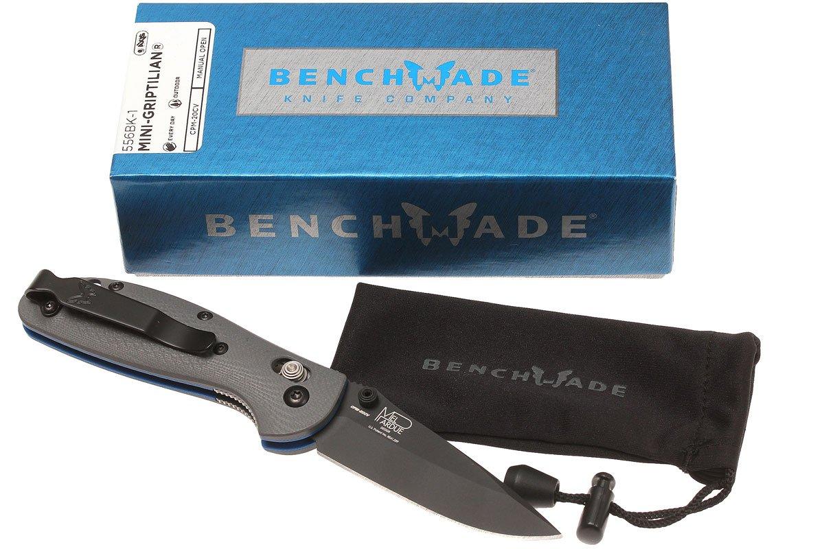 Benchmade Mini-Griptilian 556BK-1 black, CPM-20CV | Advantageously ...