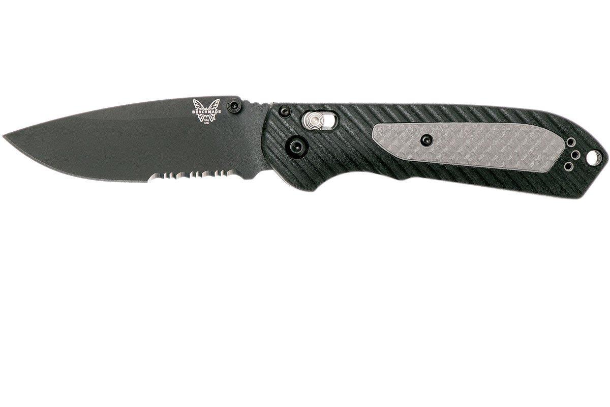 Benchmade 560SBK Freek zakmes, serrated edge black blade | Voordelig ...