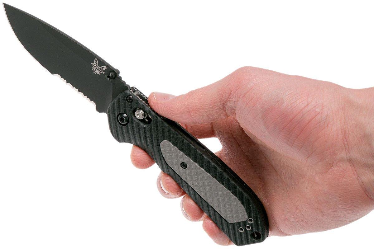 Benchmade 560SBK Freek zakmes, serrated edge black blade | Voordelig ...