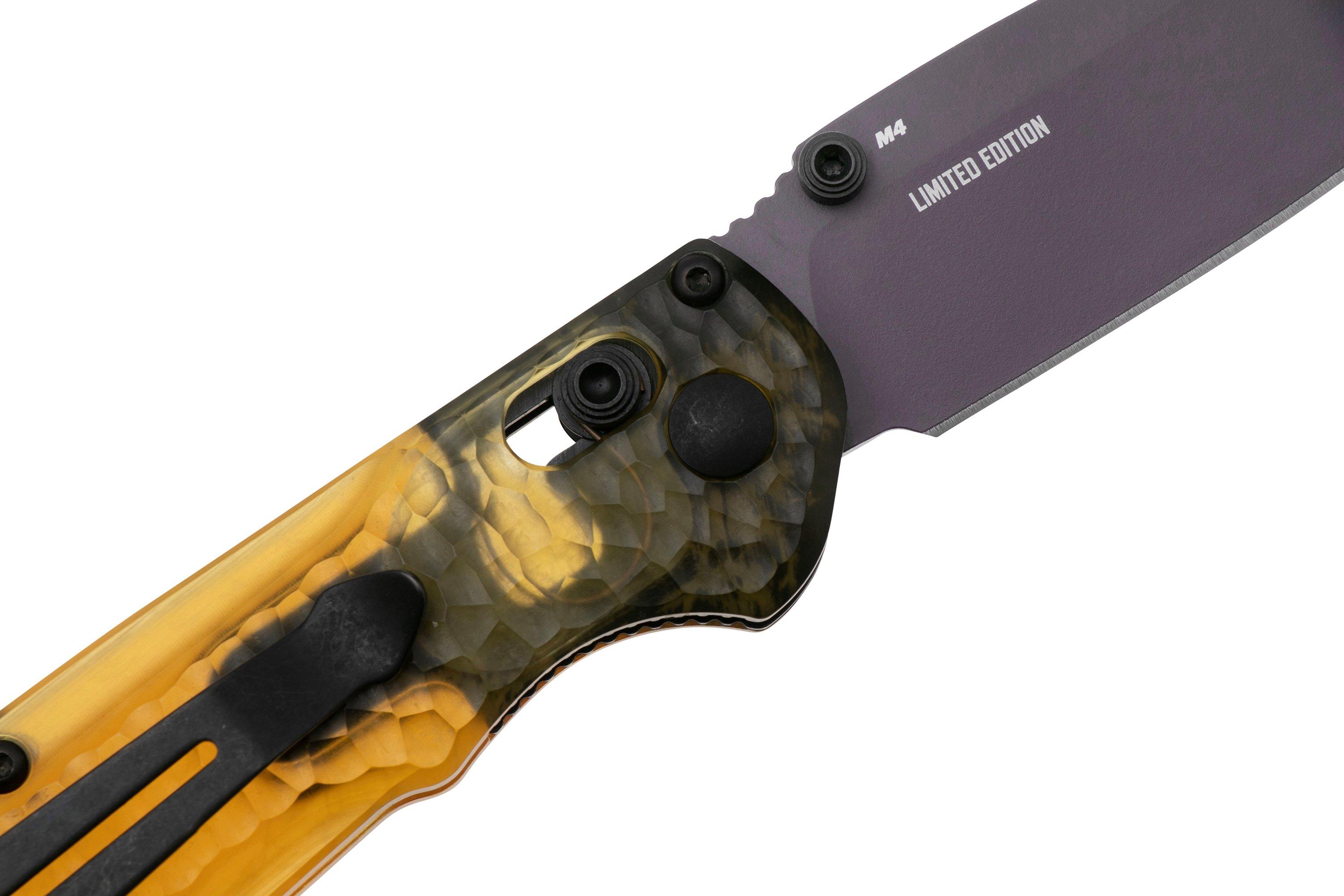 Benchmade Mini Freek 565PL-2501 Amethyst Cerakote CPM M4, Amber Ultem ...