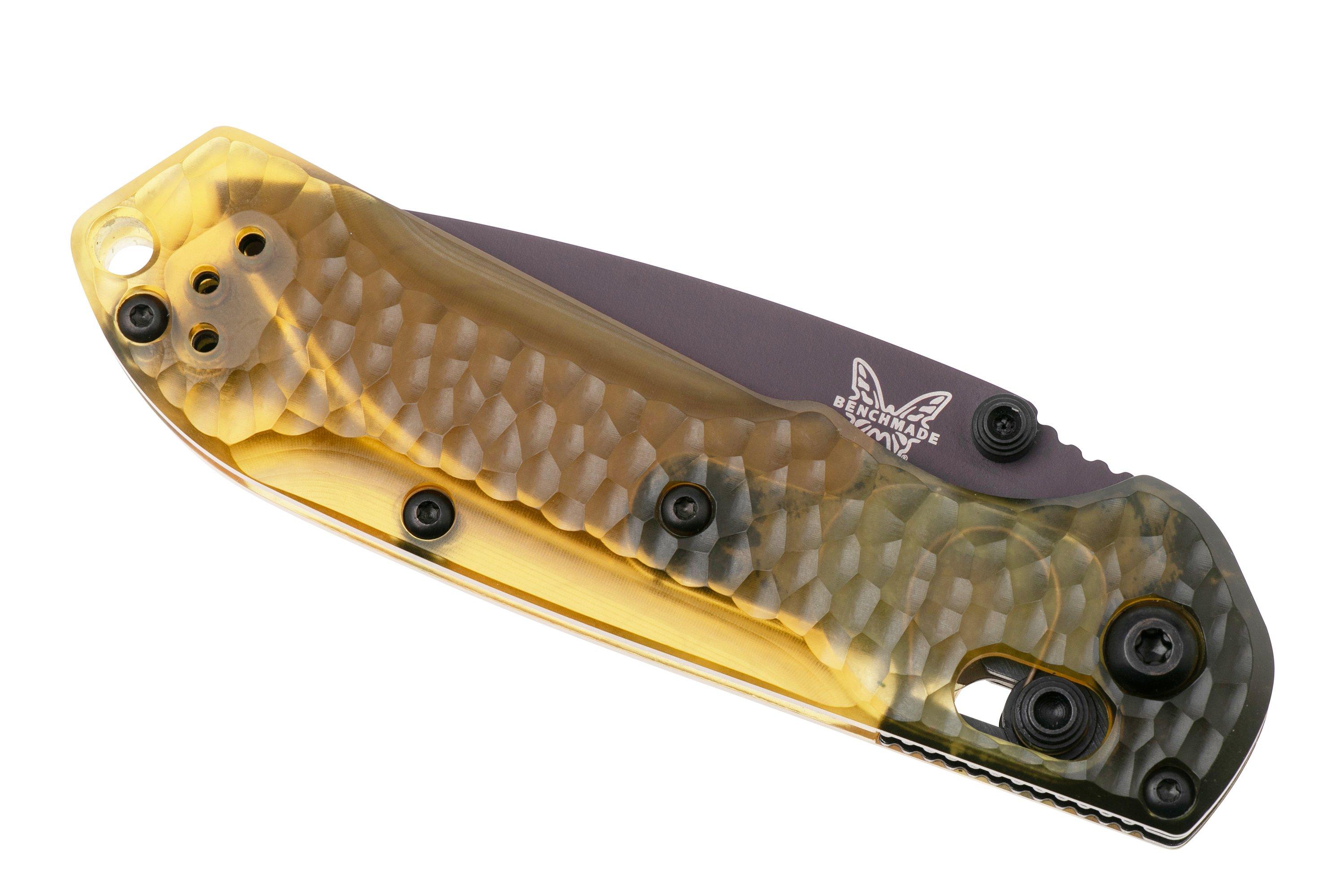 Benchmade Mini Freek 565PL-2501 Amethyst Cerakote CPM M4, Amber Ultem ...