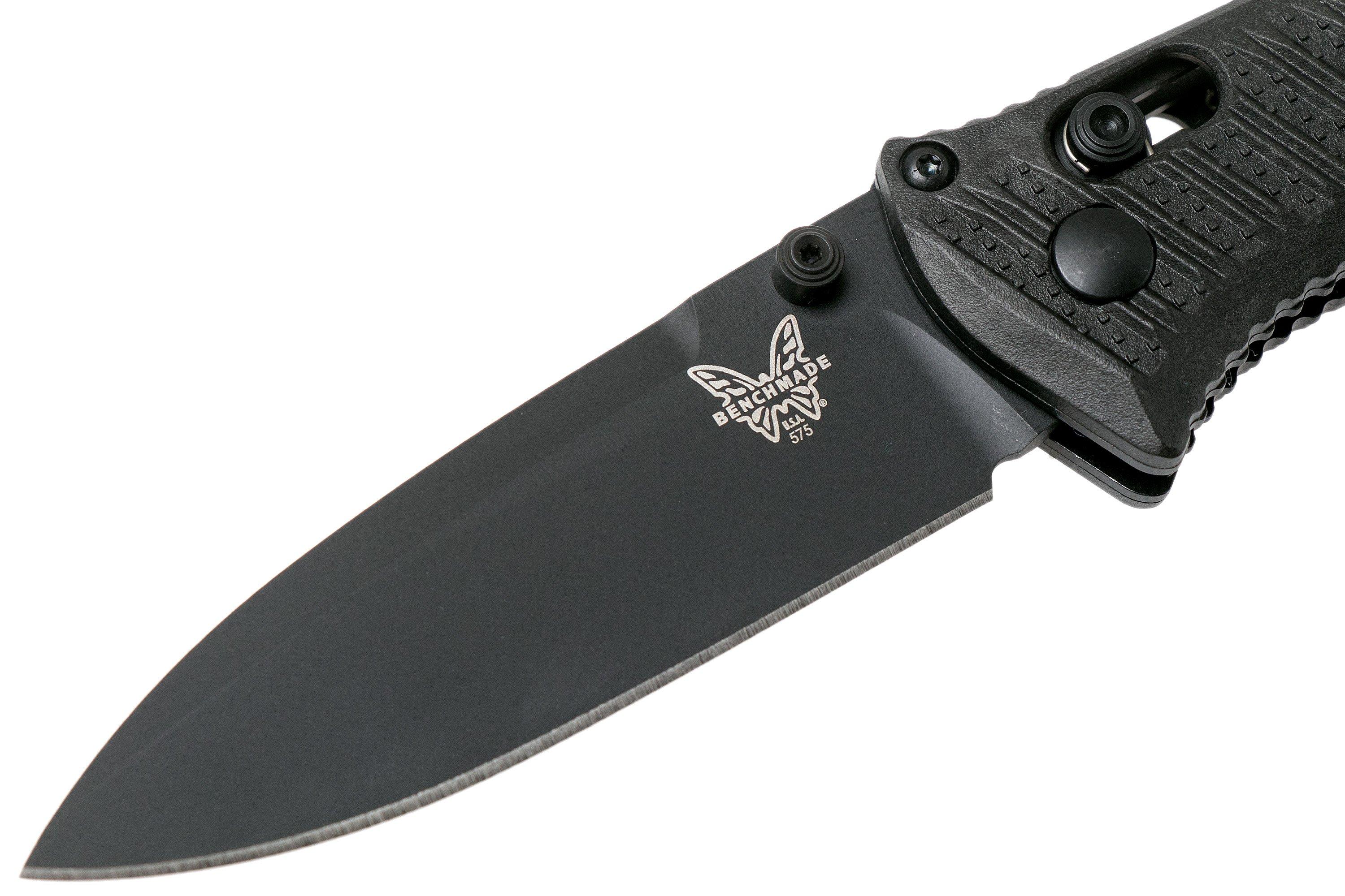Benchmade Mini Presidio II Ultra 575BK-1 Black zakmes, plain edge ...
