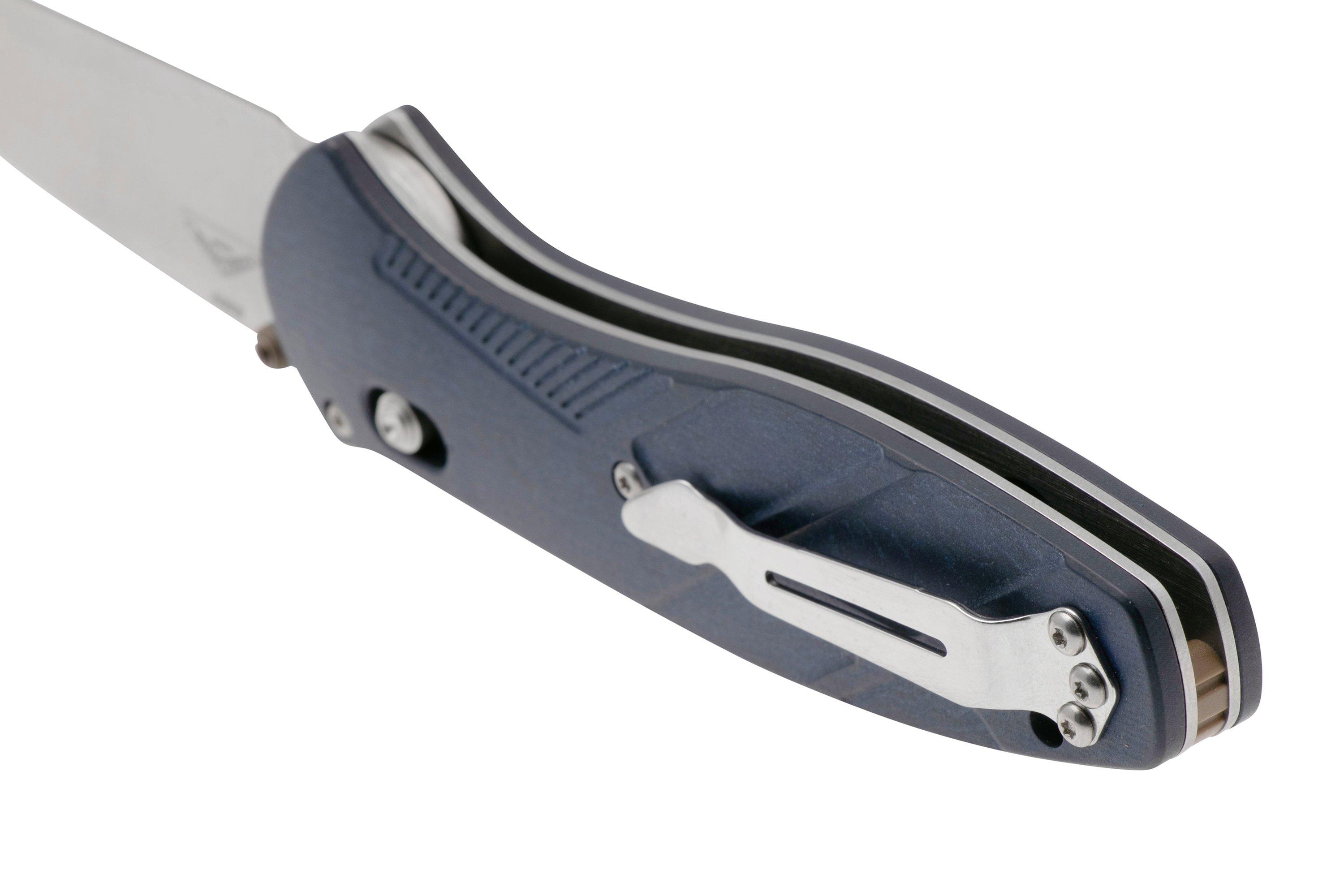 Benchmade Barrage 581-03 Stonewashed CPM S30V, Blue Canyon Richlite ...