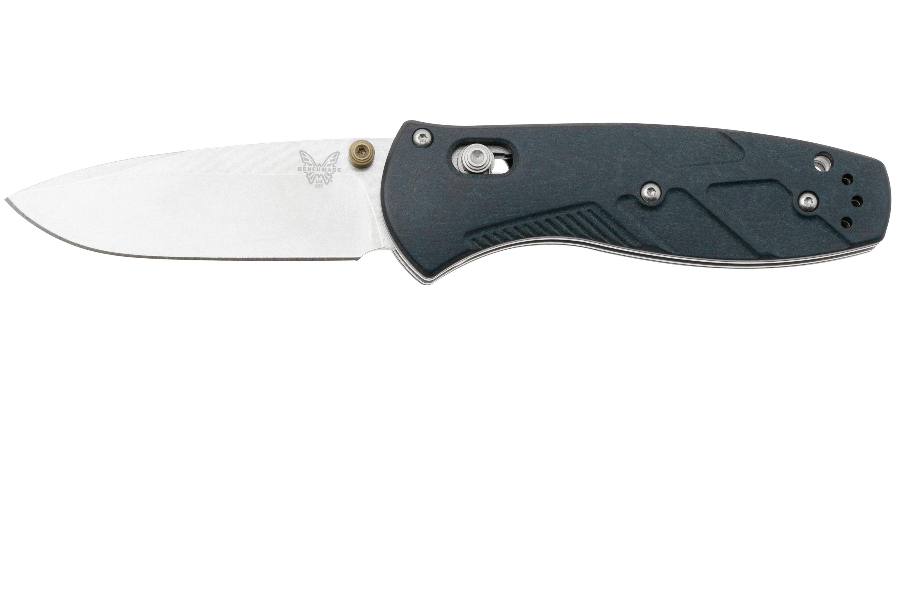 Benchmade Mini Barrage 585-03, Axis-Assist, S30V, Blue Canyon Richlite ...