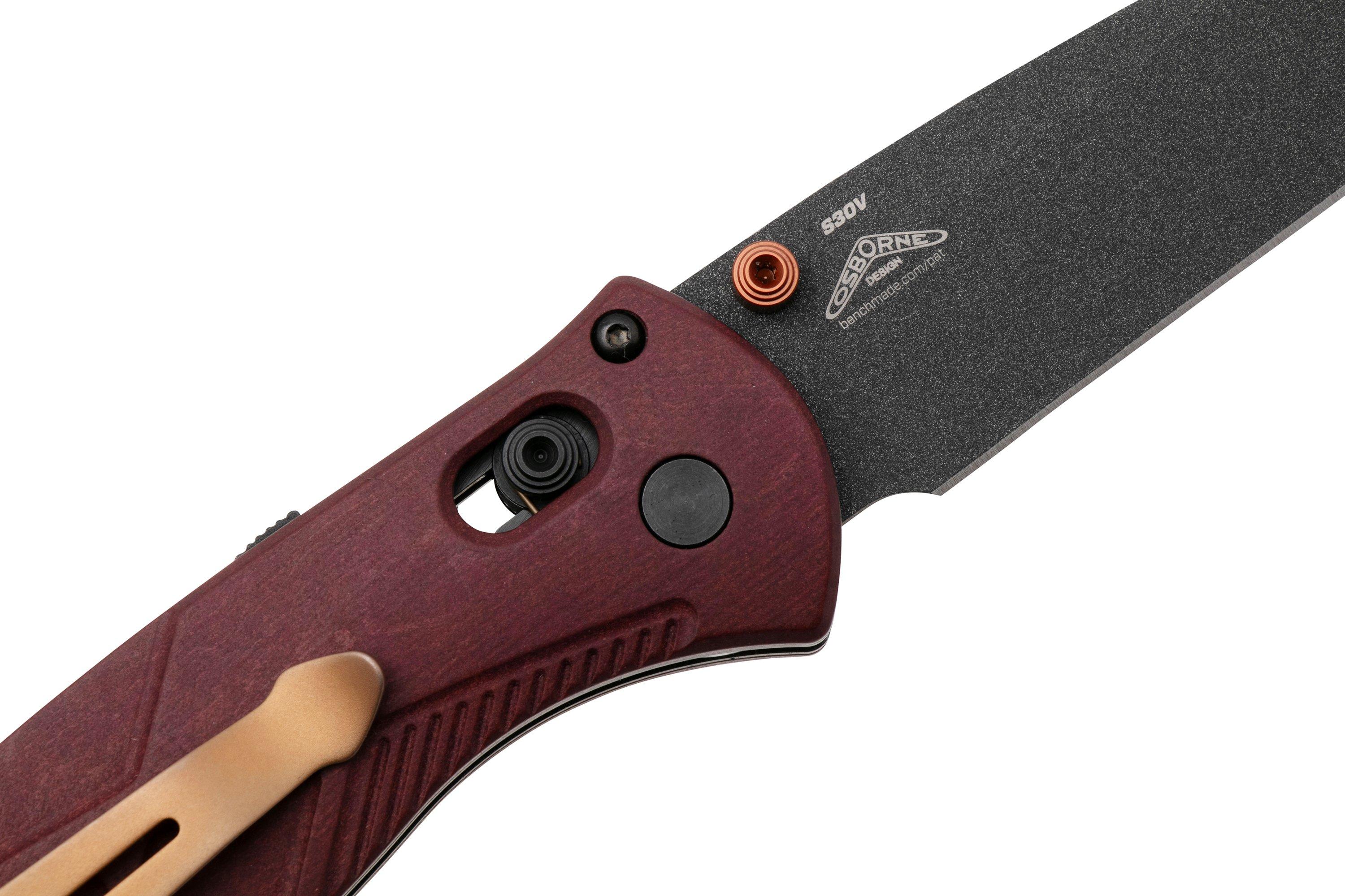 Benchmade Mini Barrage 585BK-04 Black Cobalt Cerakote CPM S30V ...