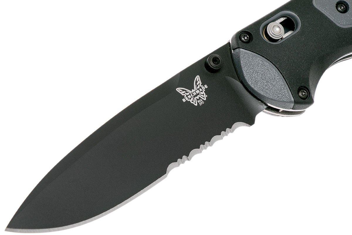 Benchmade 590SBK Boost zakmes, serrated edge black blade | Voordelig ...