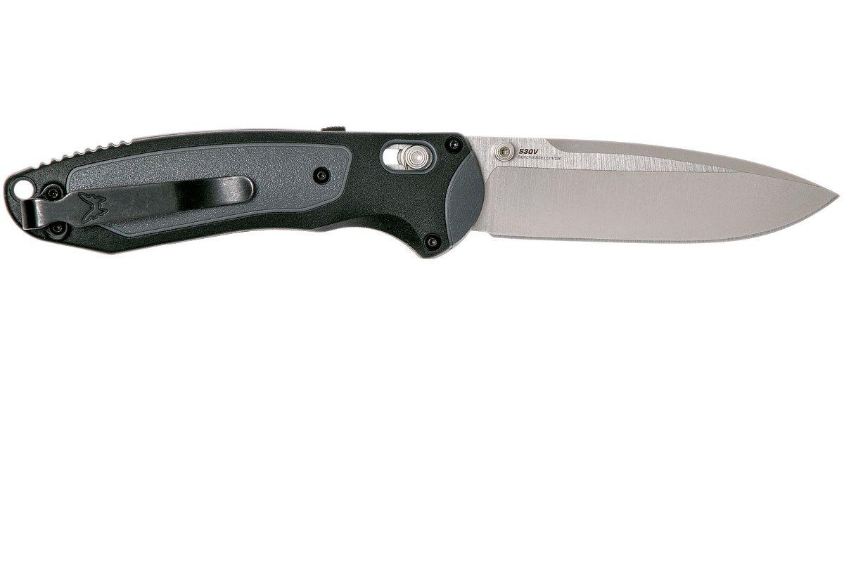 Benchmade 590 Boost pocket knife, plain edge satin blade ...