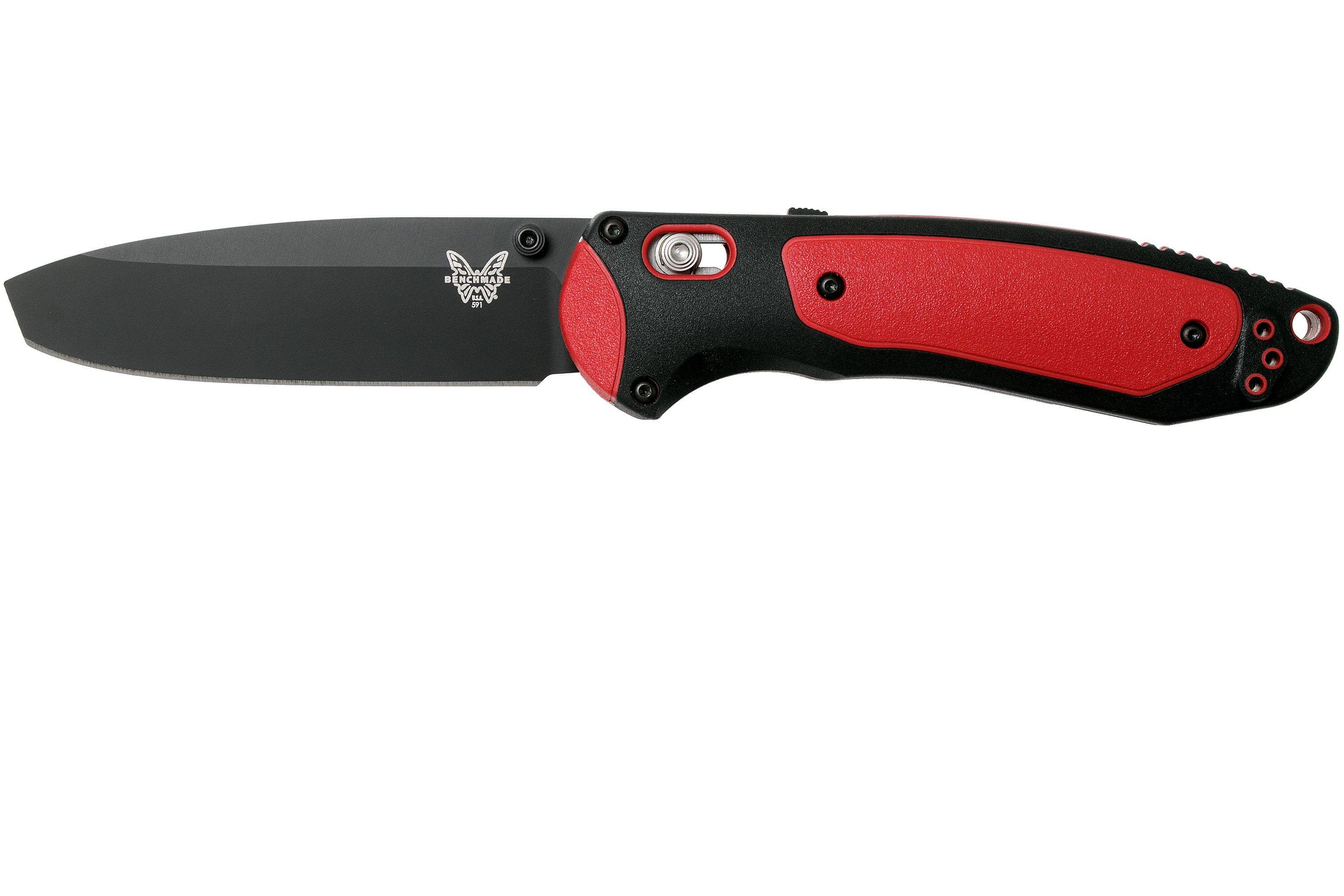 Benchmade 591BK Boost CPM-3V pocket knife, plain edge black blade ...