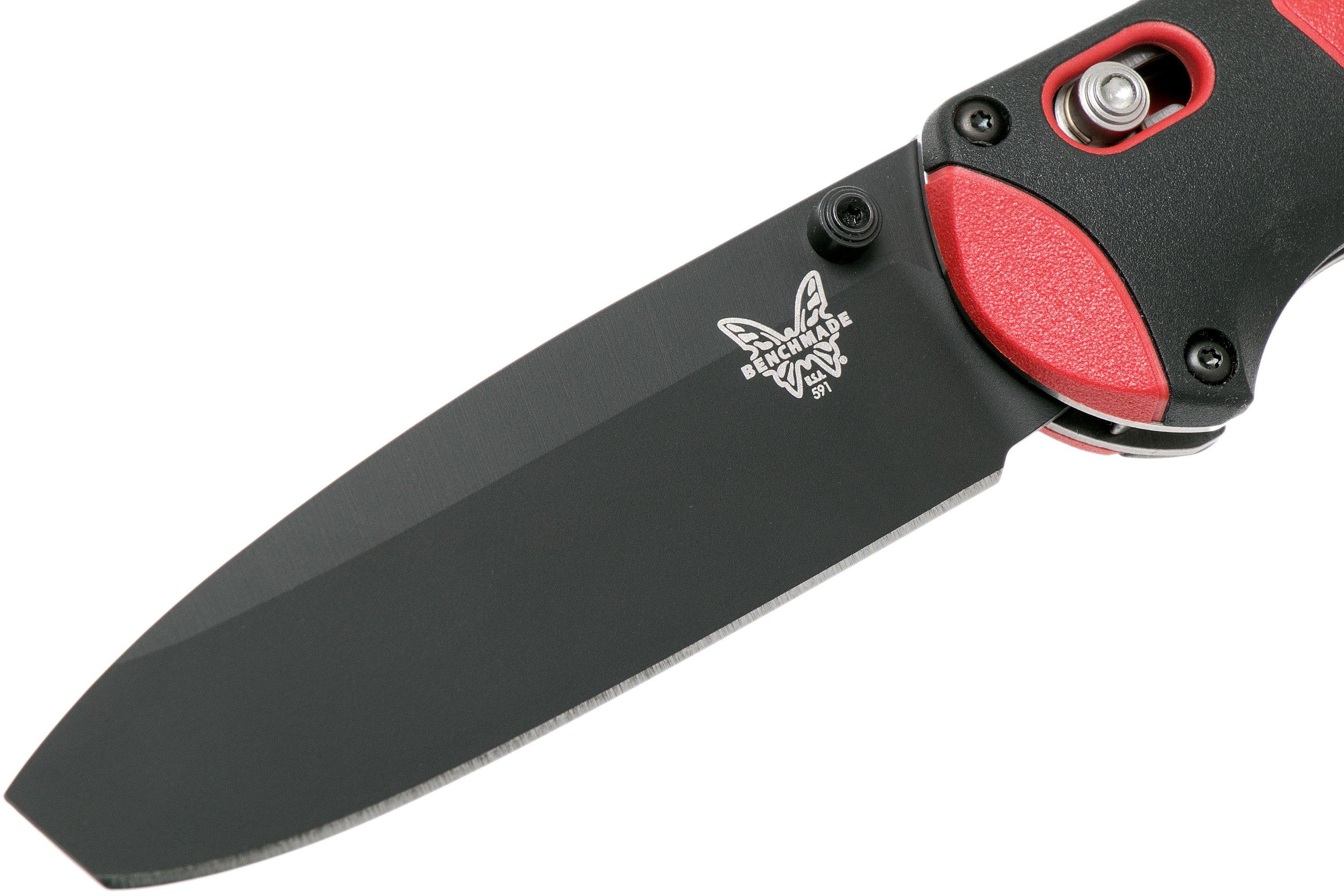 Benchmade 591BK Boost CPM-3V pocket knife, plain edge black blade ...